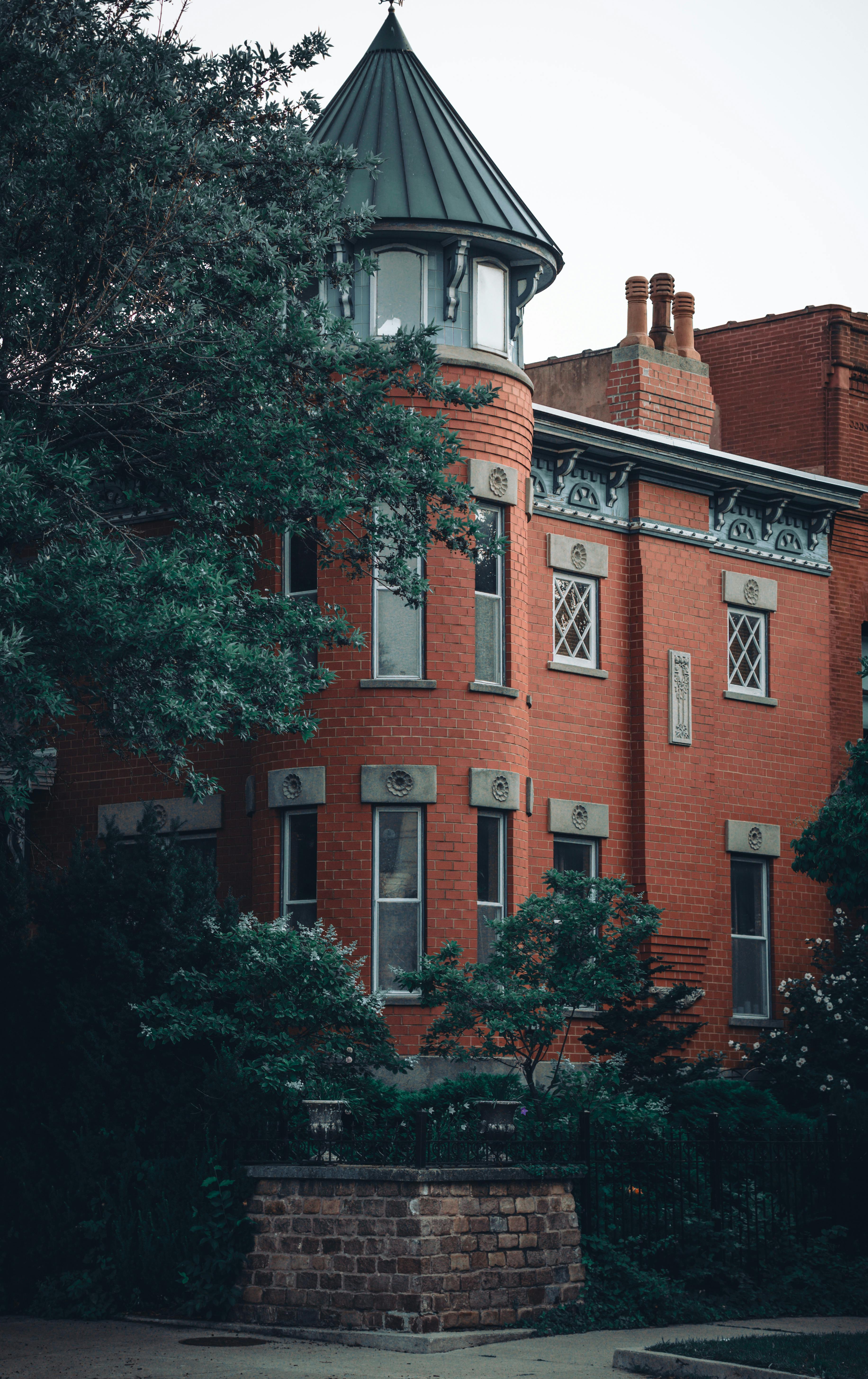 Corner of Vintage Building with Tower · Free Stock Photo