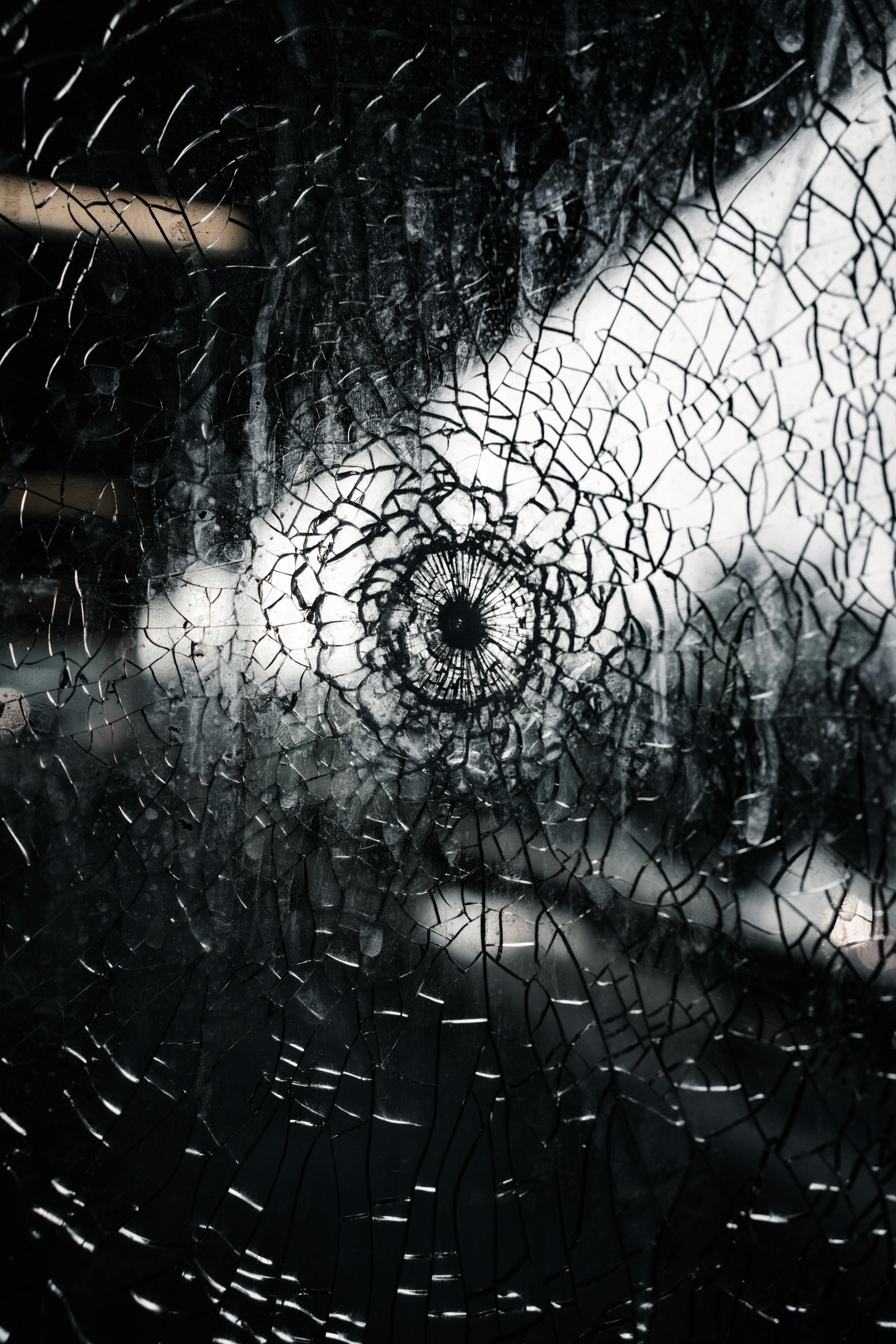 Pattern on Broken Glass · Free Stock Photo
