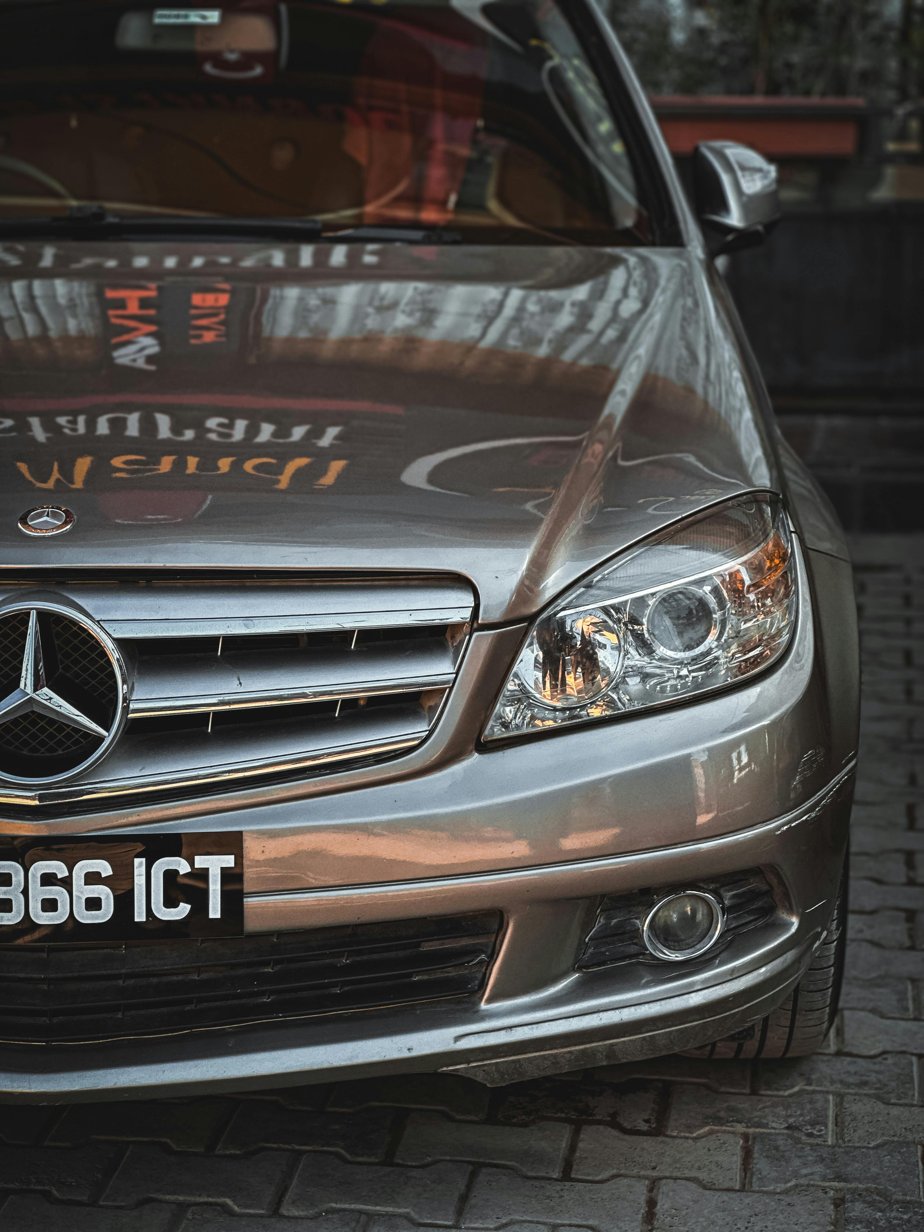Silver Mercedes C Class · Free Stock Photo