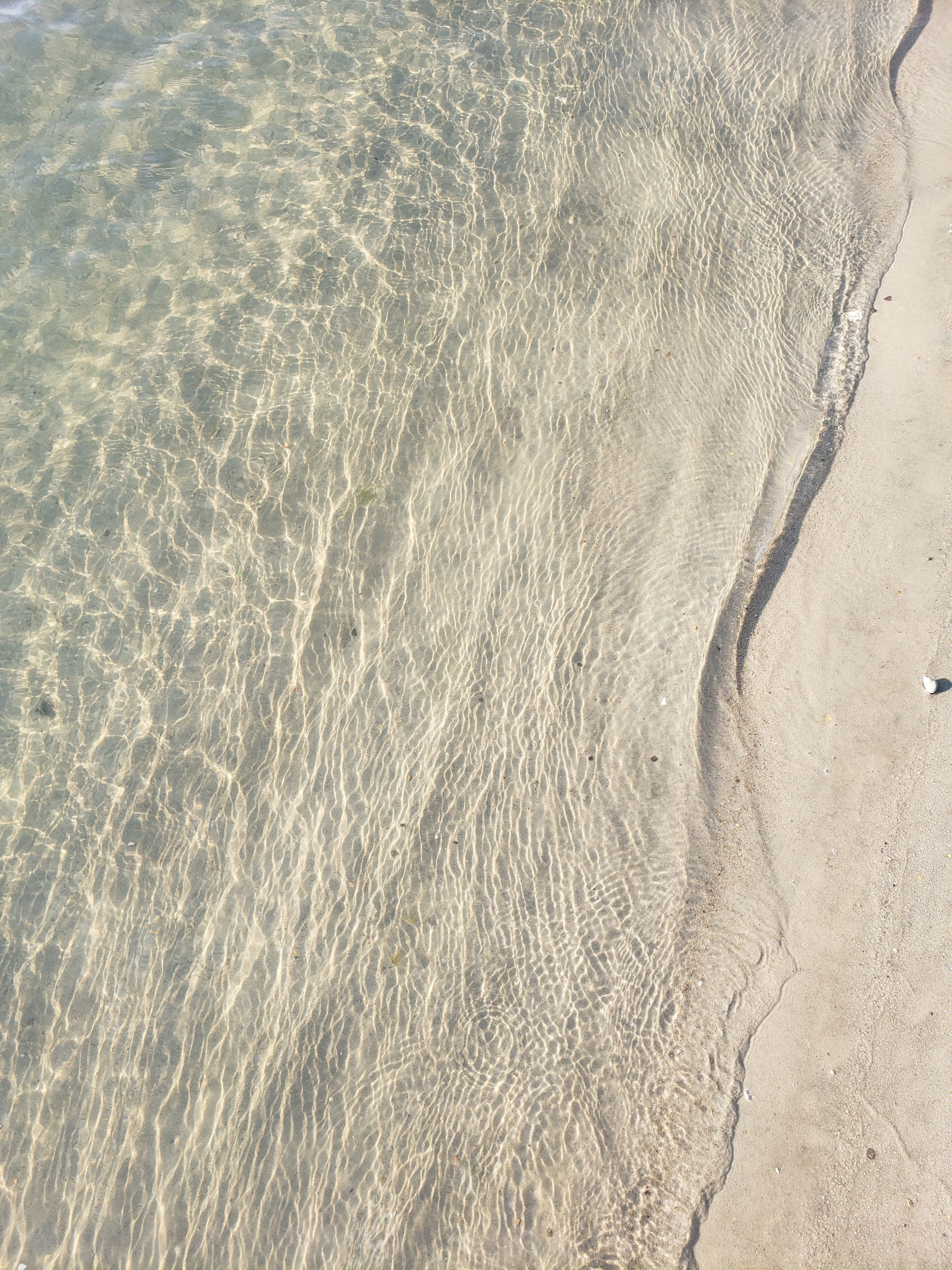 Close-up of Clear Water Washing Up the Beach · Free Stock Photo