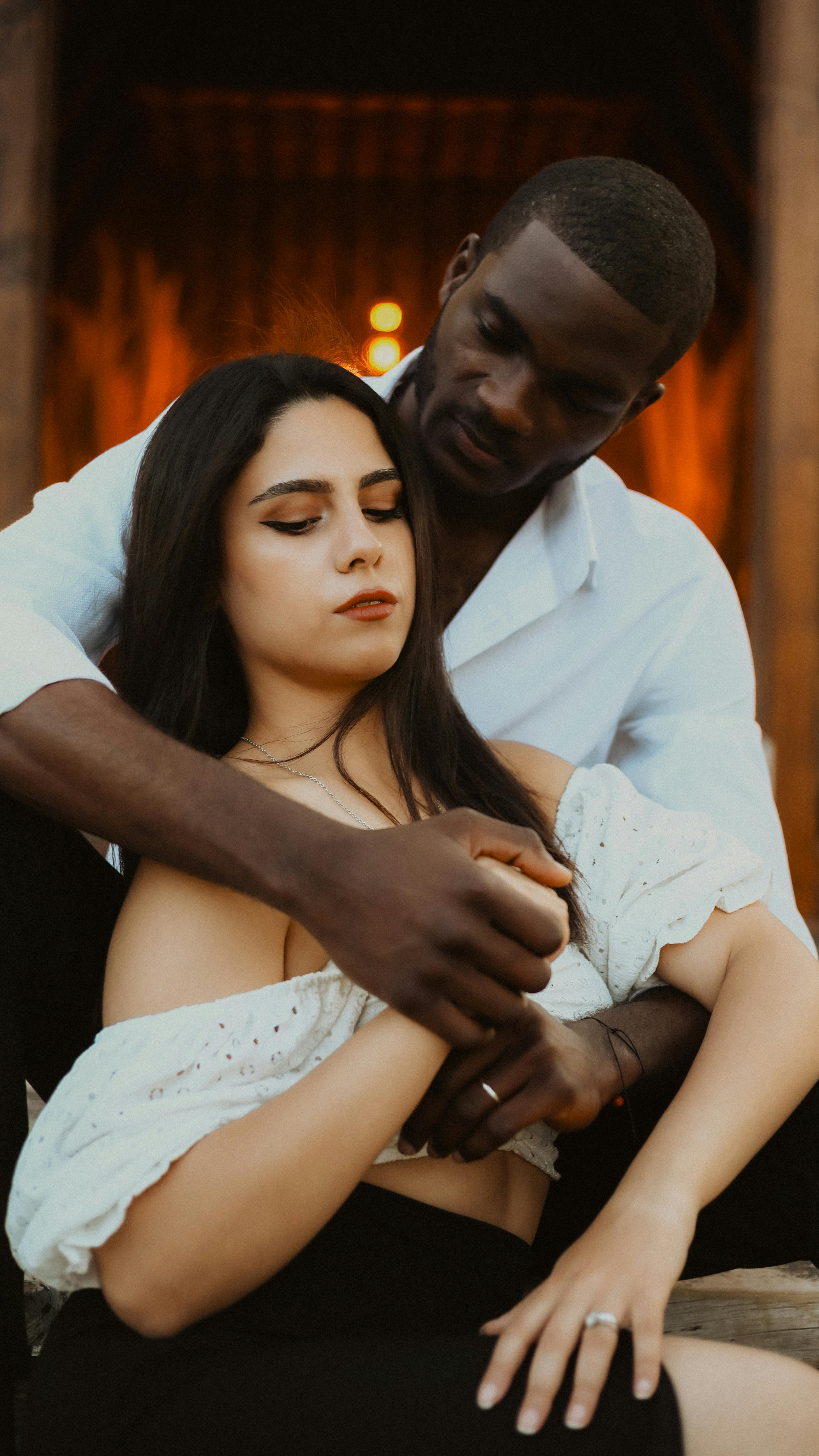 Couple of Models Posing Together · Free Stock Photo