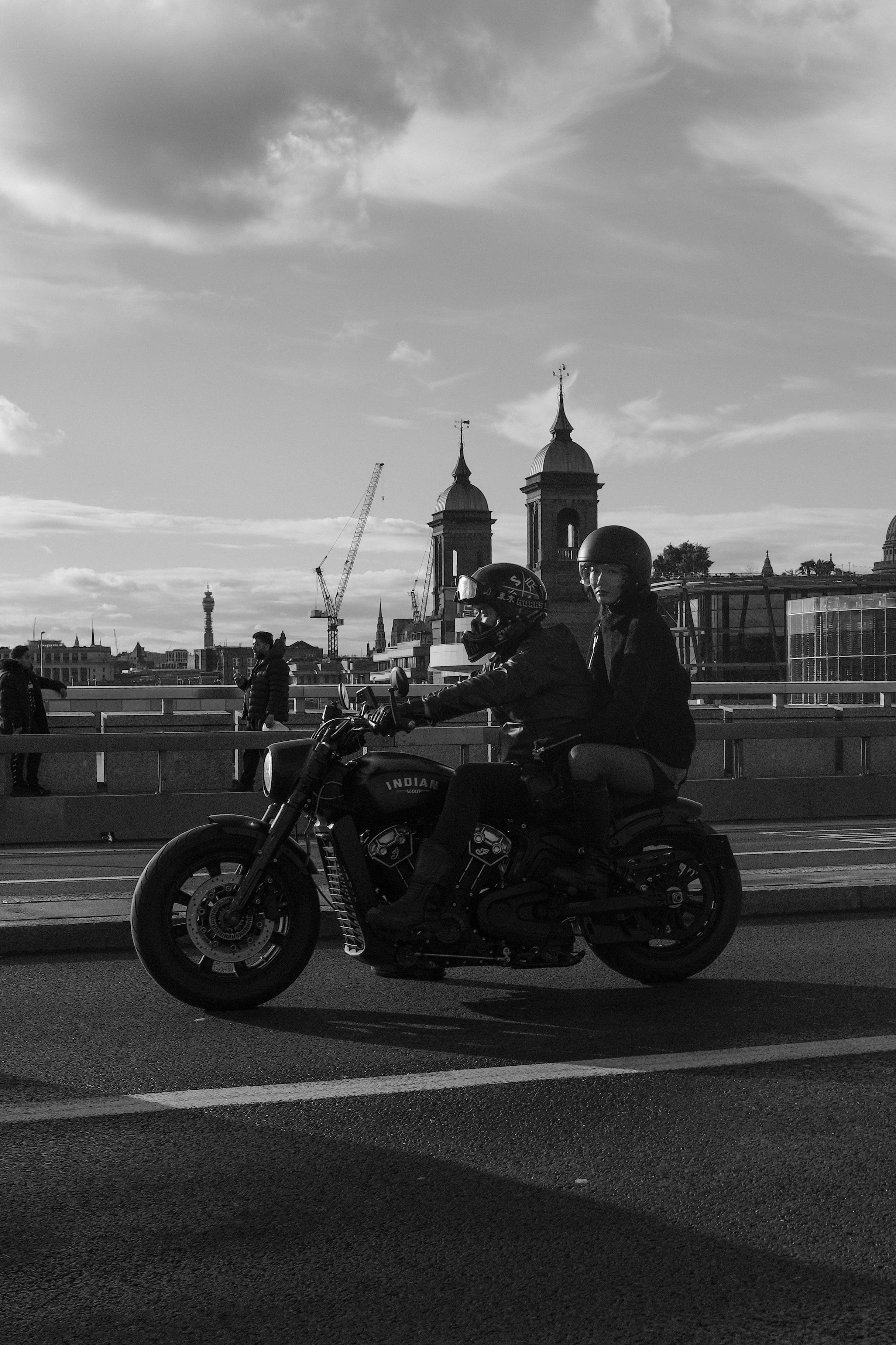 View of Two People Riding on a Motorcycle on a Street in City · Free ...