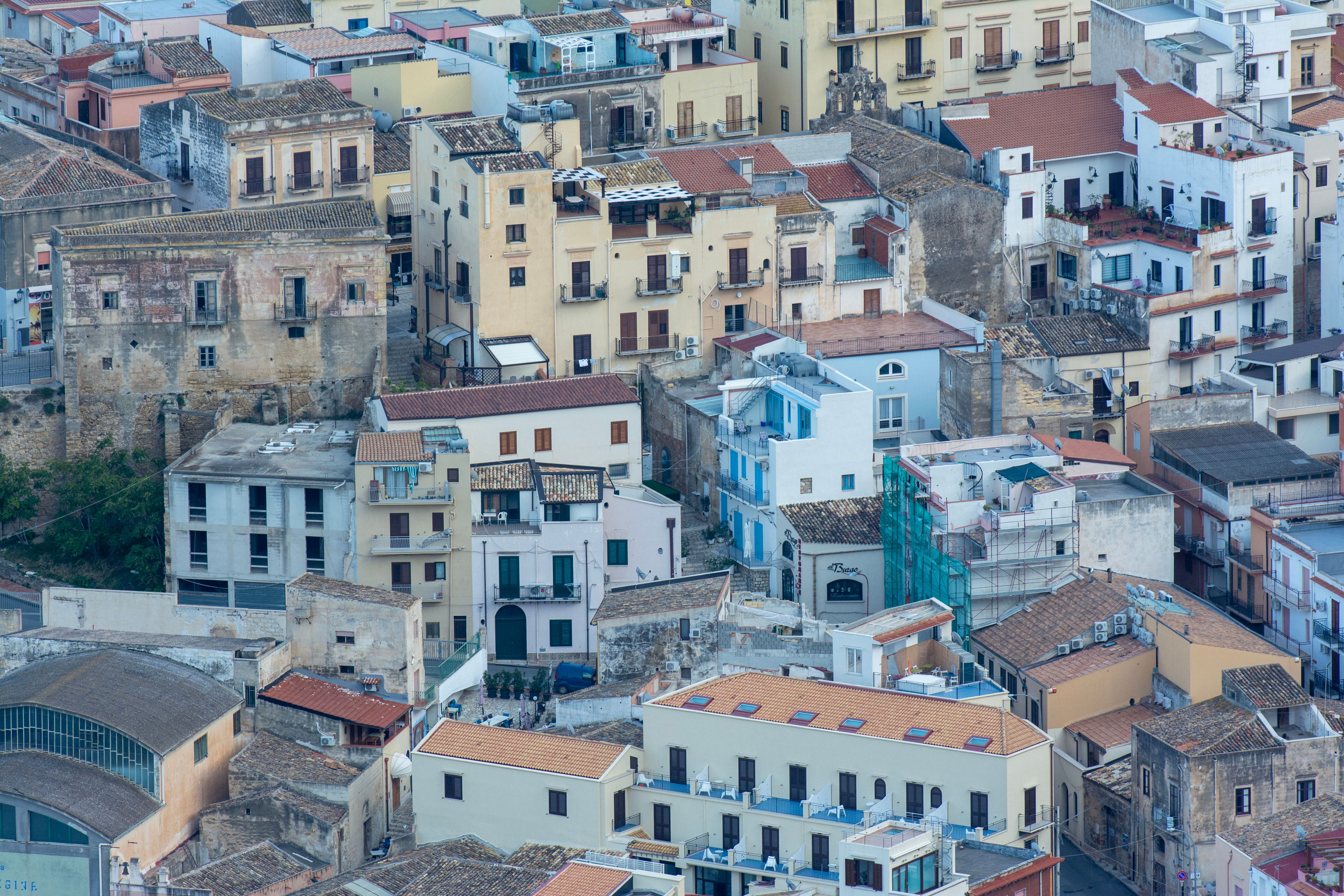 Densely Built-up Residential District of an Italian Town · Free Stock Photo