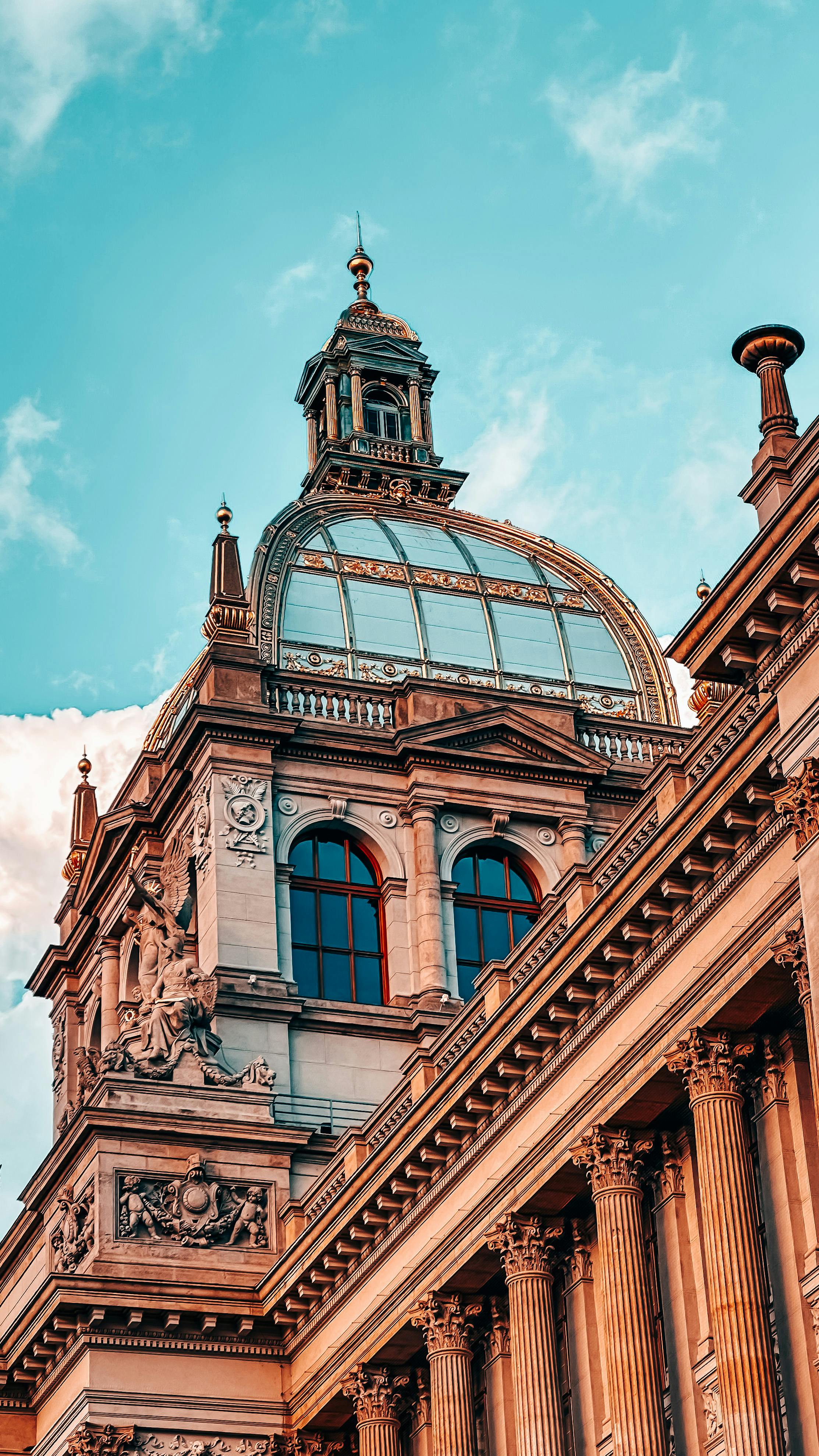 Closeup of a Neo-Renaissance Museum against a Light Blue Sky · Free ...