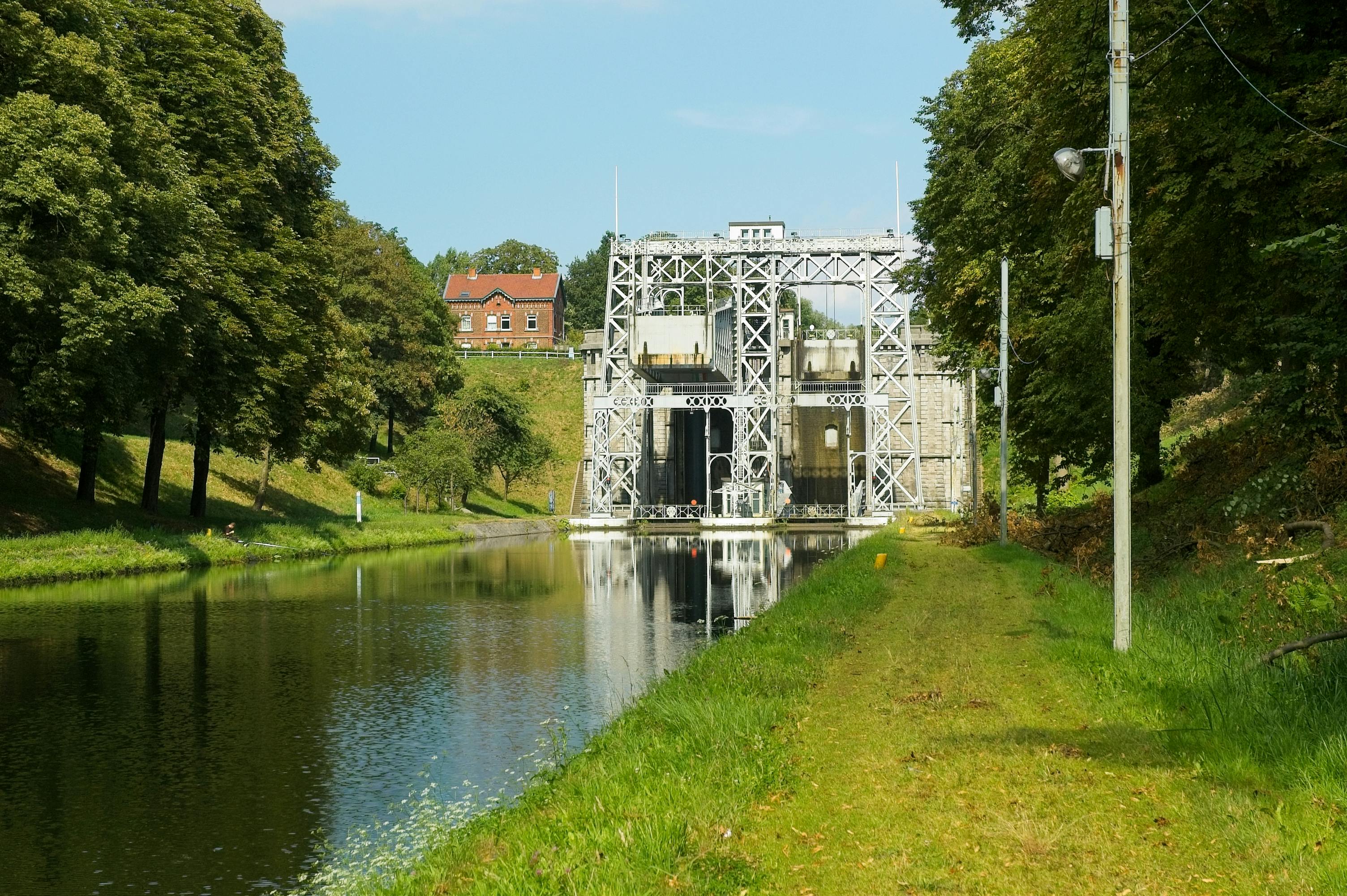 Photo of a Metal Structure over a Canal · Free Stock Photo