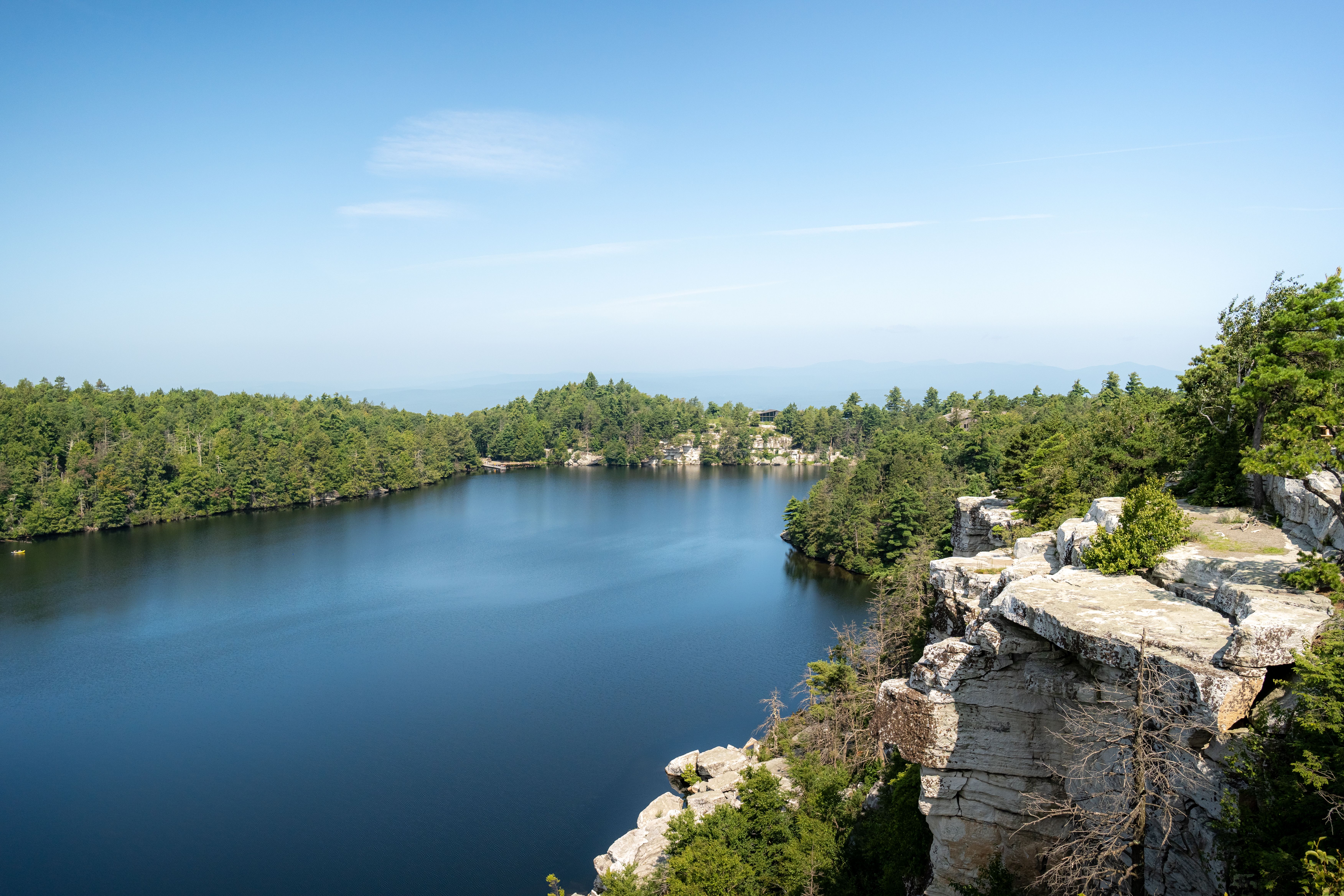 Panorama of Minnewaska Lake with Forested Shores, Minnesota, USA · Free ...