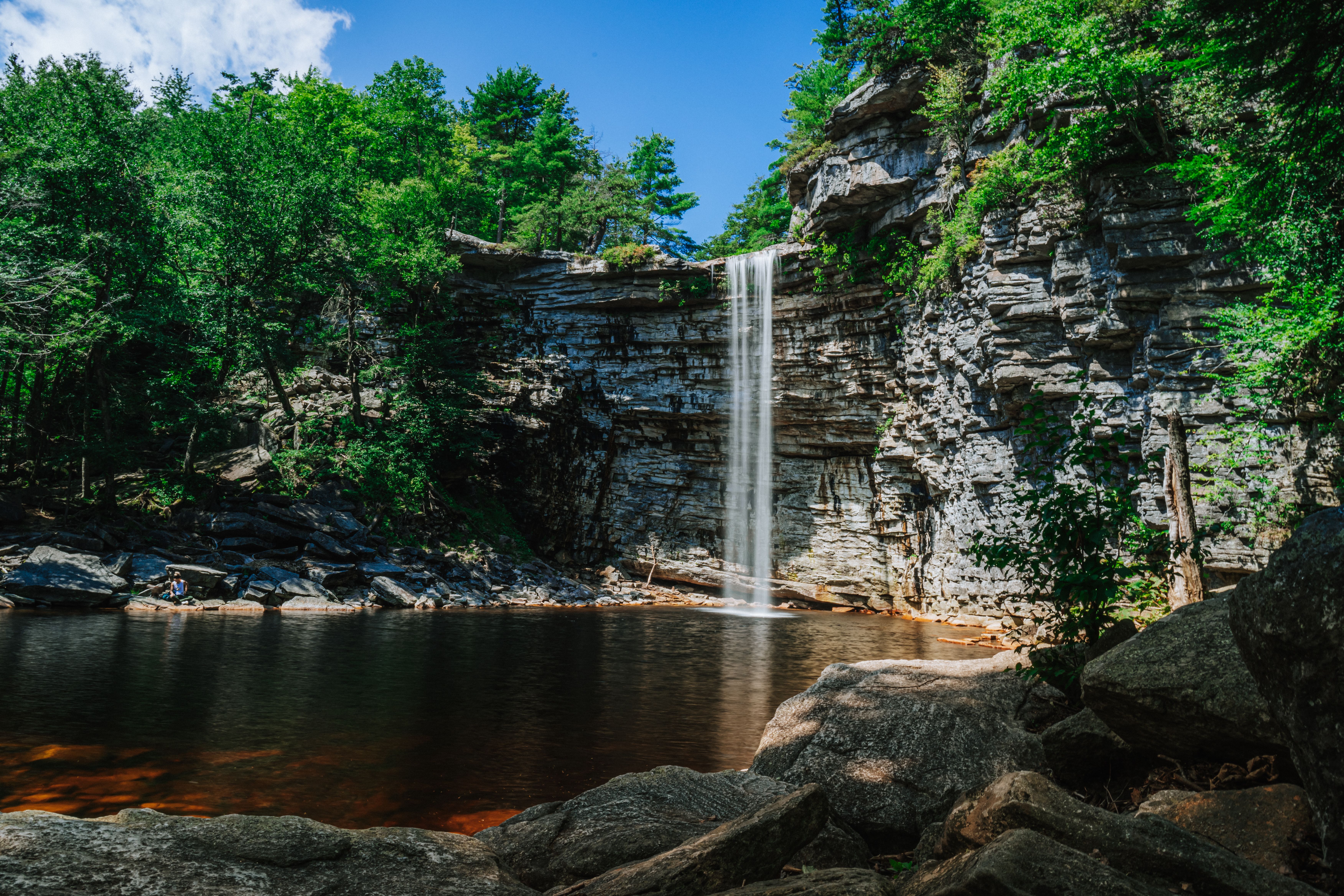 Waterfall on a Cliff in New York State · Free Stock Photo