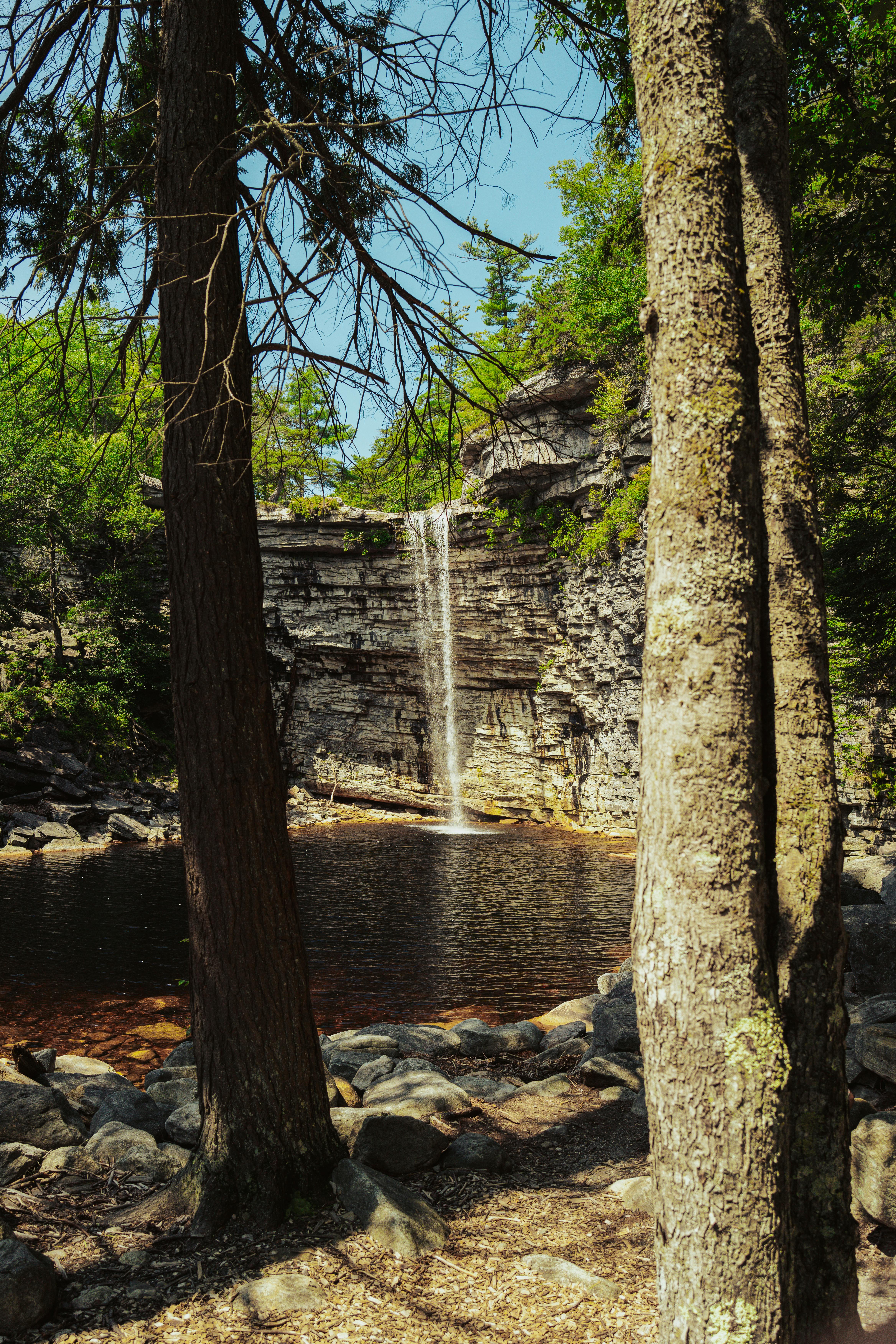Waterfall on a Cliff in New York State · Free Stock Photo