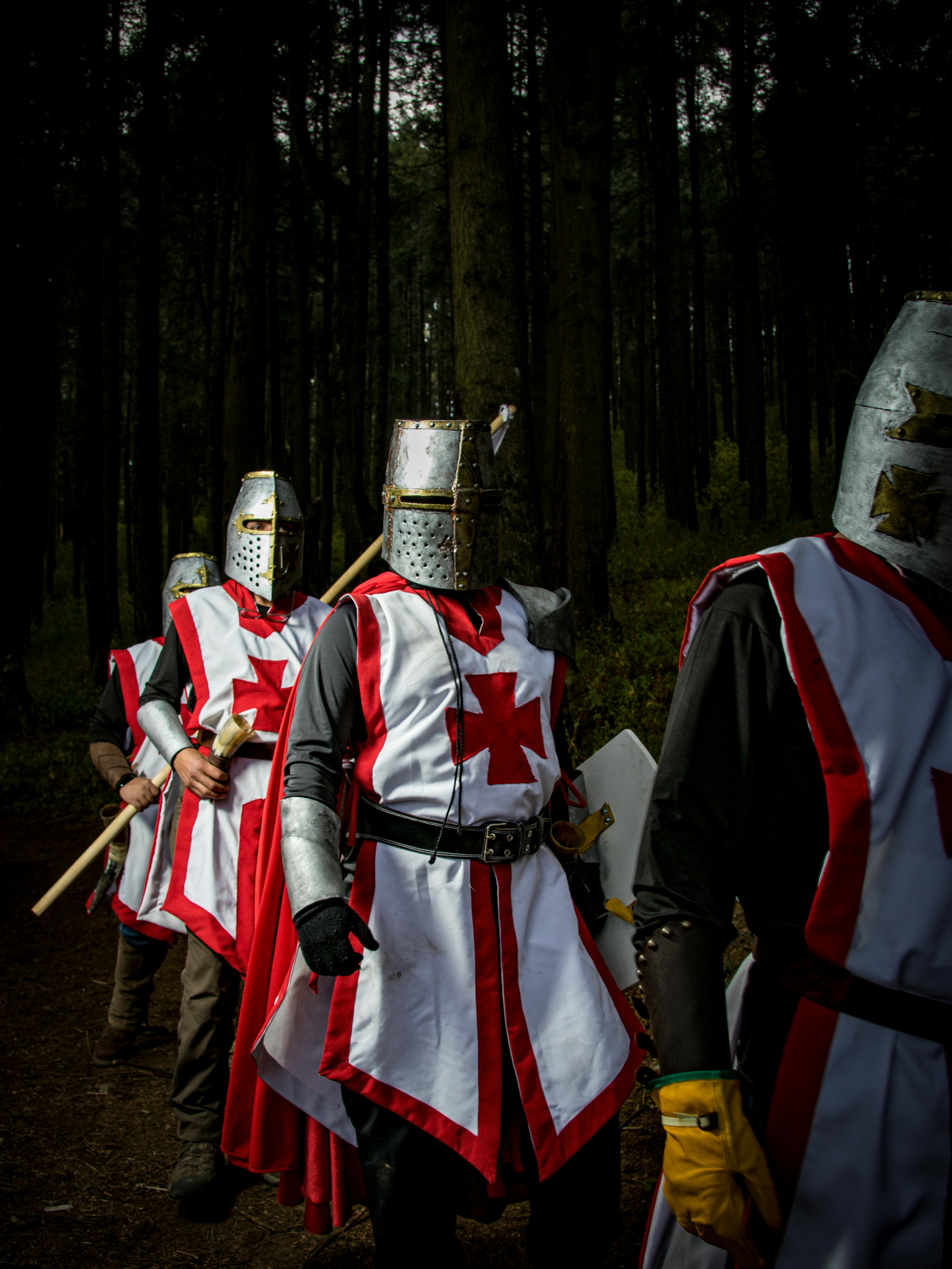 People Walking in Templar Knights Armor · Free Stock Photo