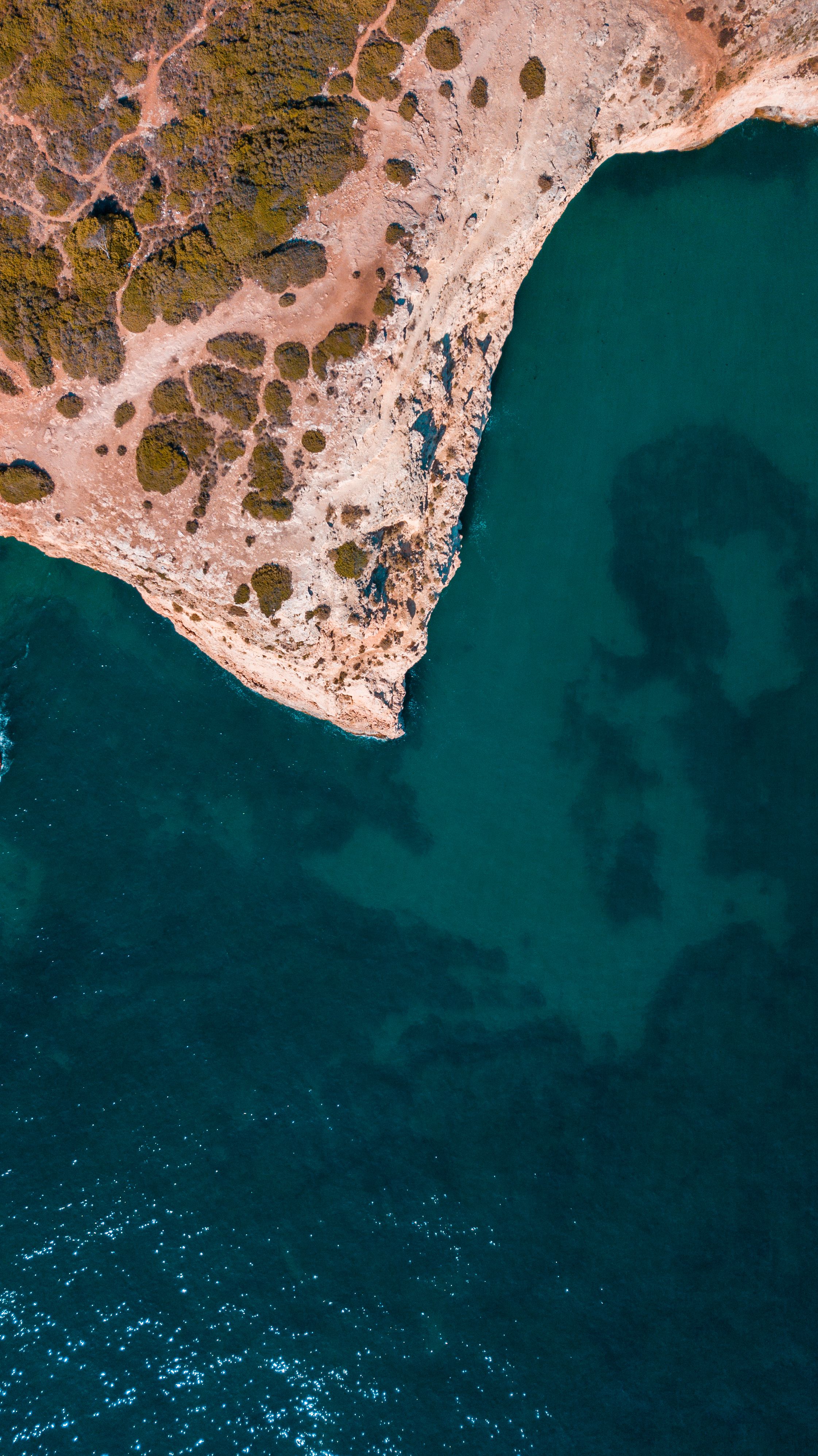Birds Eye View of Sunlit Sea Shore · Free Stock Photo