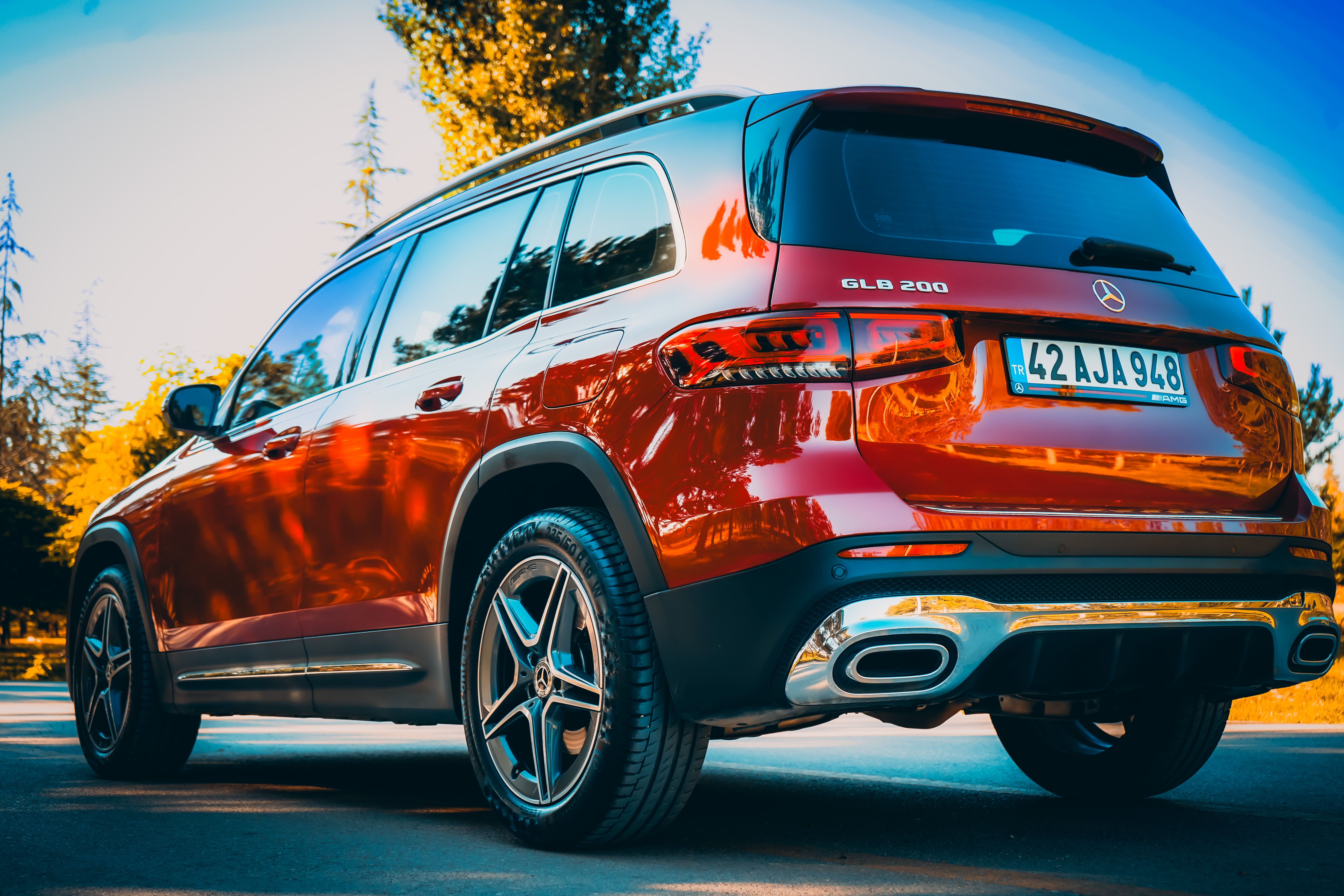 Red Mercedes GLB 200 · Free Stock Photo