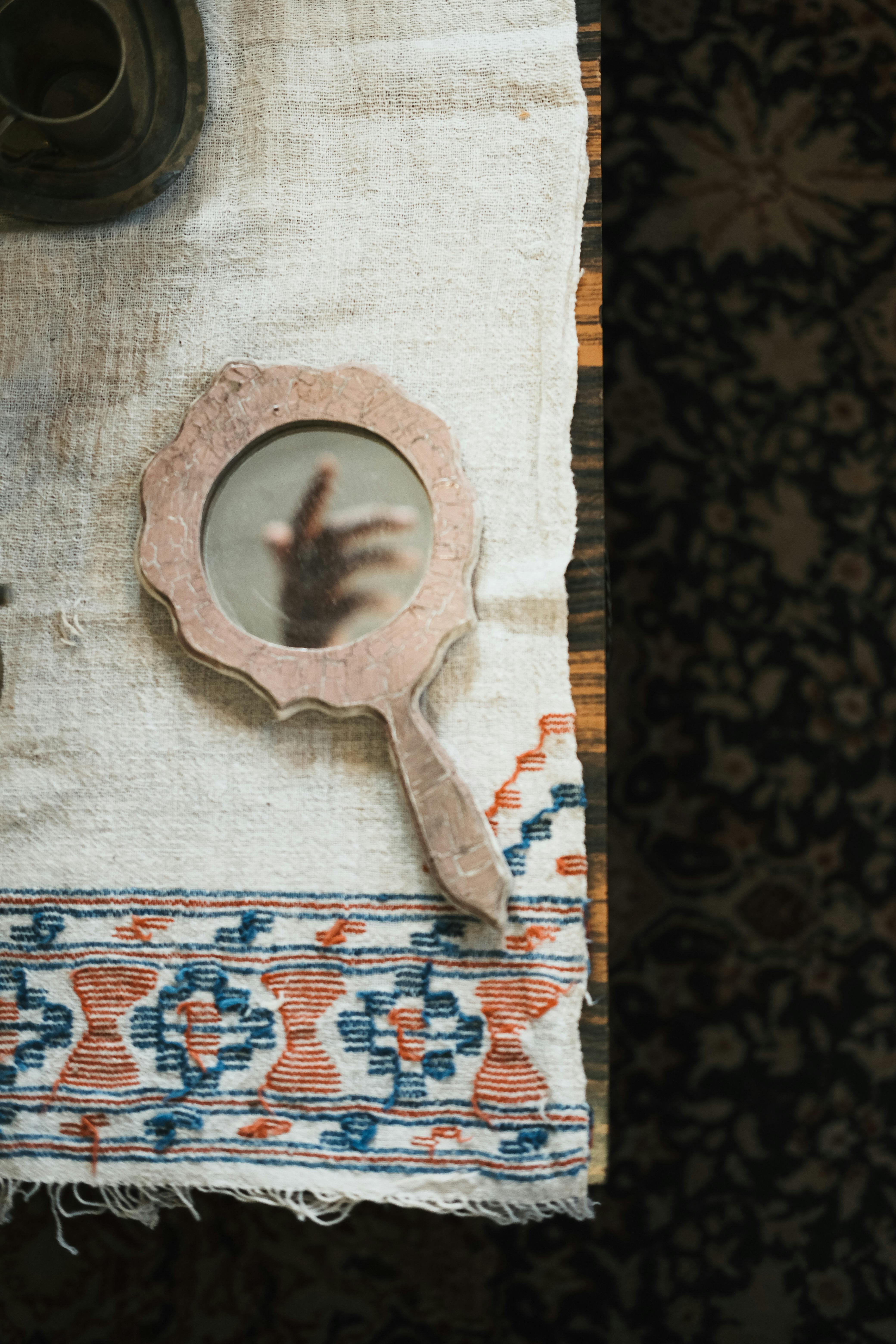 Hand Reflection in Vintage Mirror · Free Stock Photo