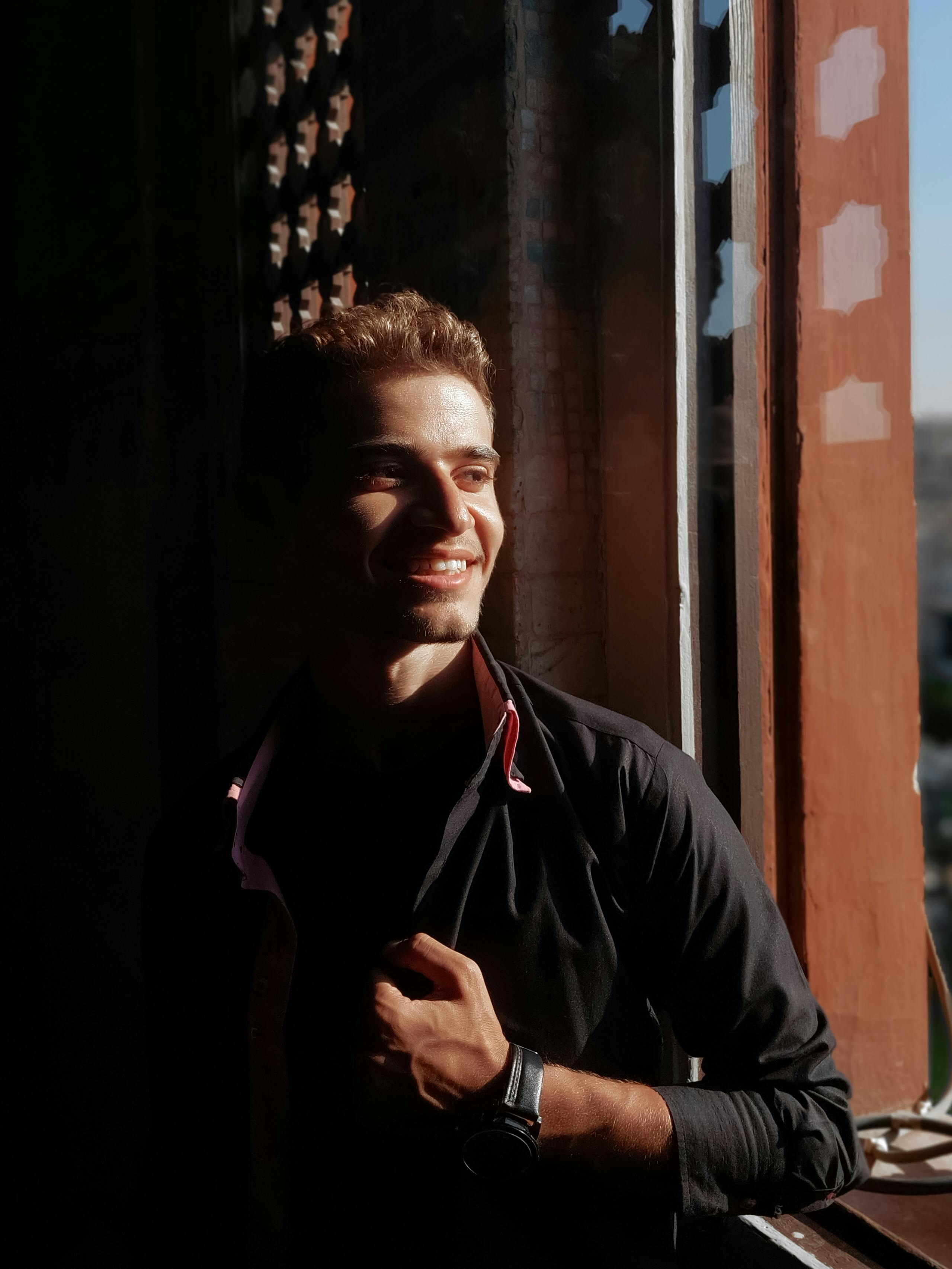 Smiling Man Drawing · Free Stock Photo