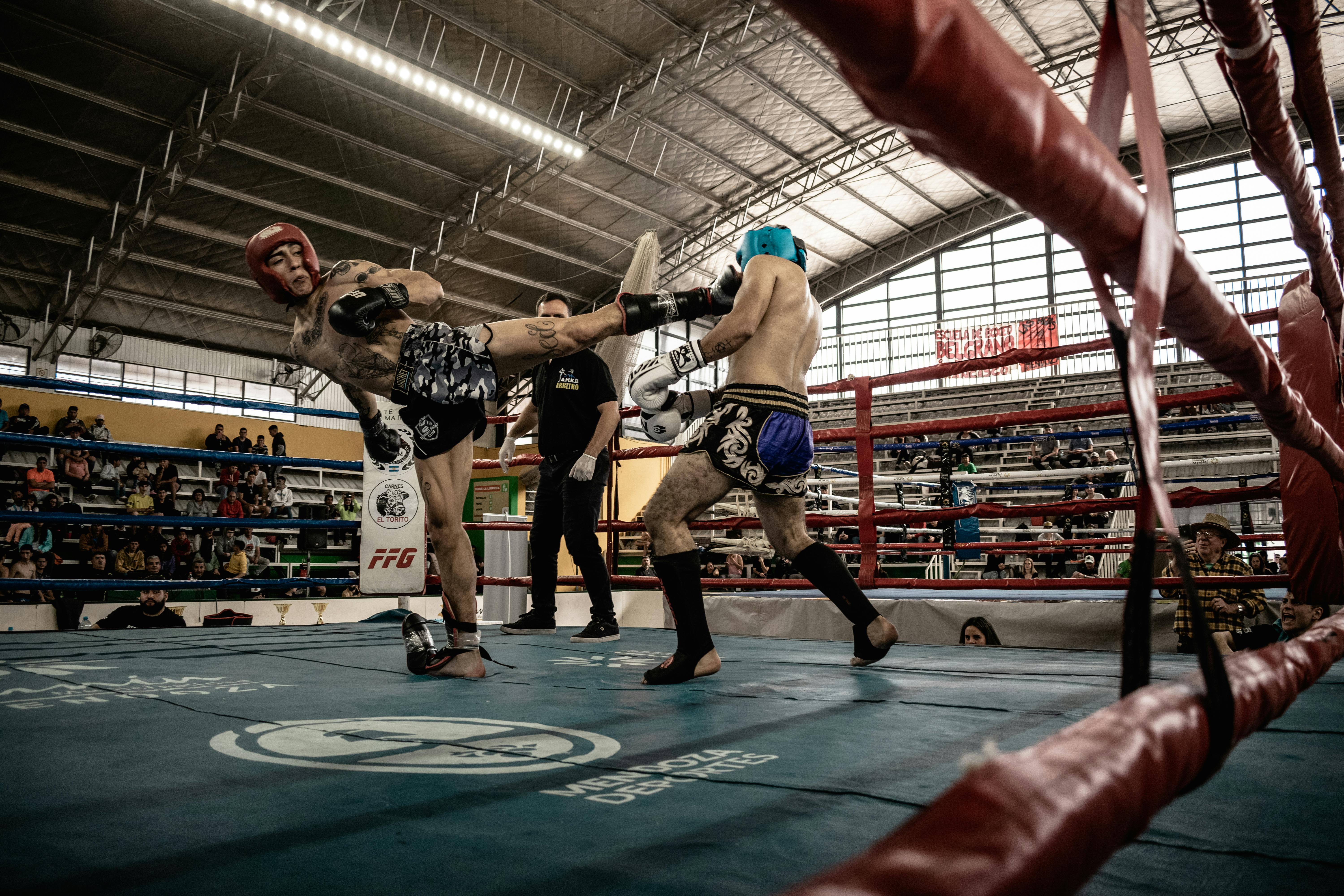 Men Kickboxing in Ring · Free Stock Photo