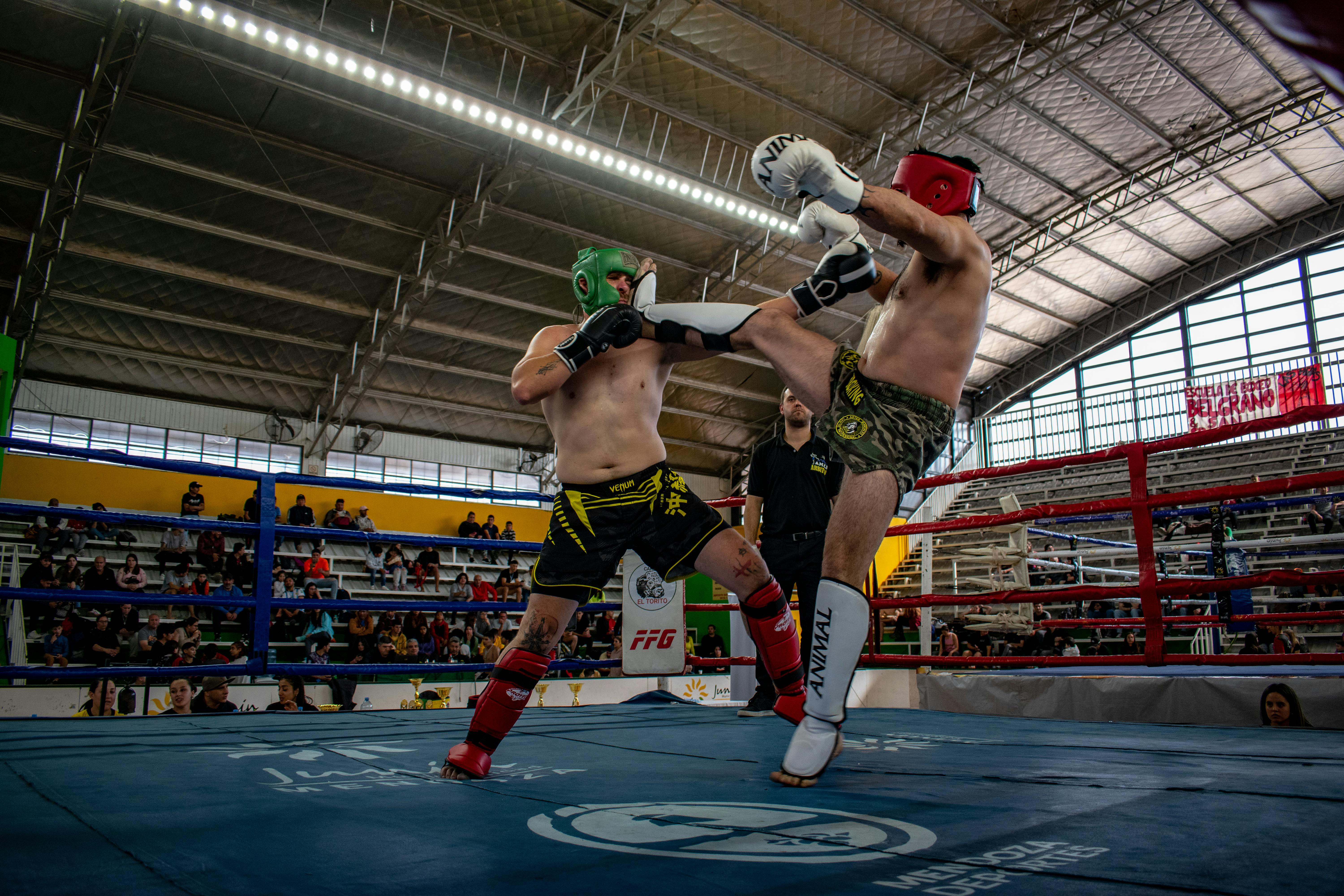Men Kickboxing in Ring · Free Stock Photo