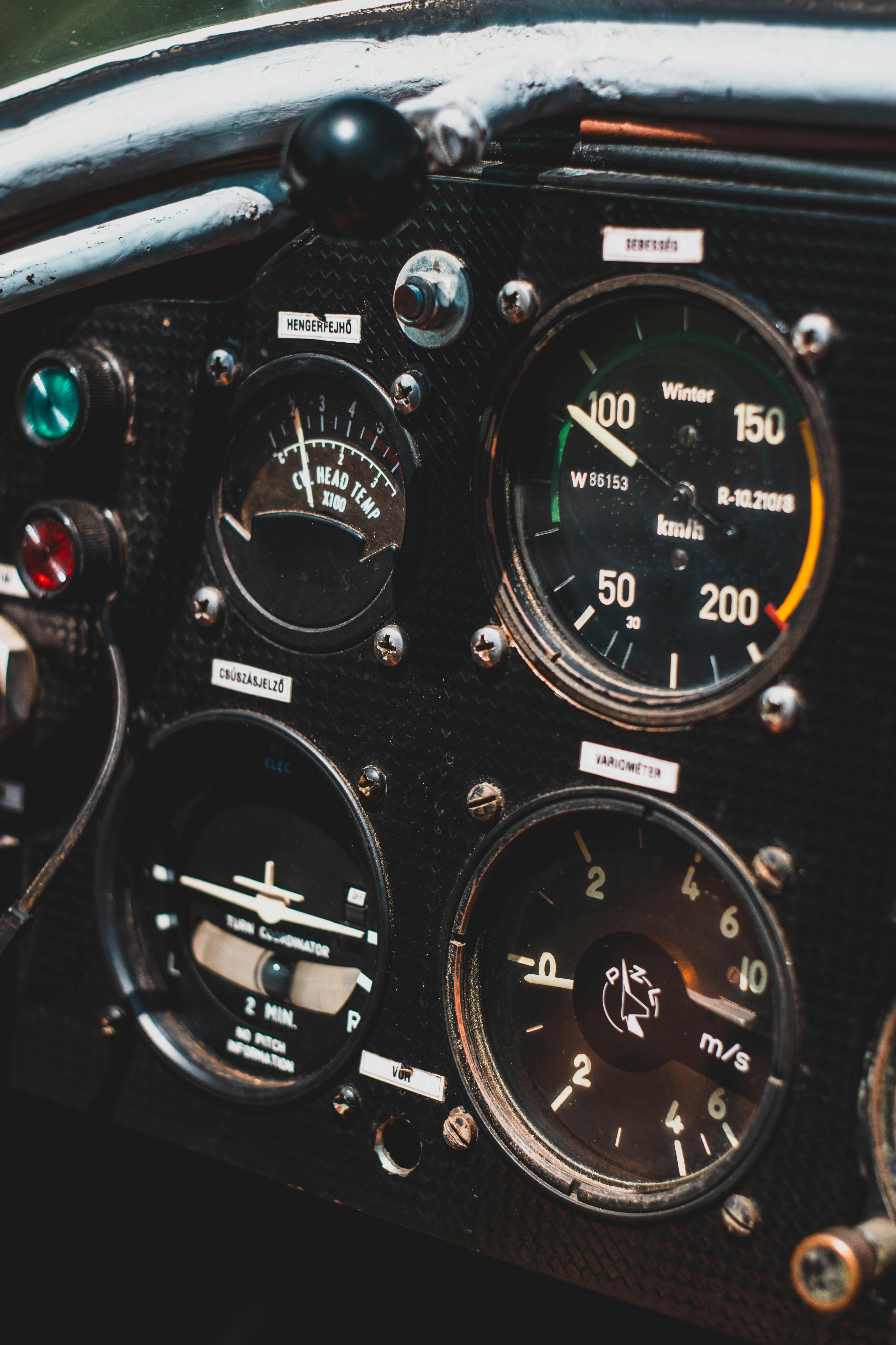 Dashboard in Airplane Cockpit · Free Stock Photo