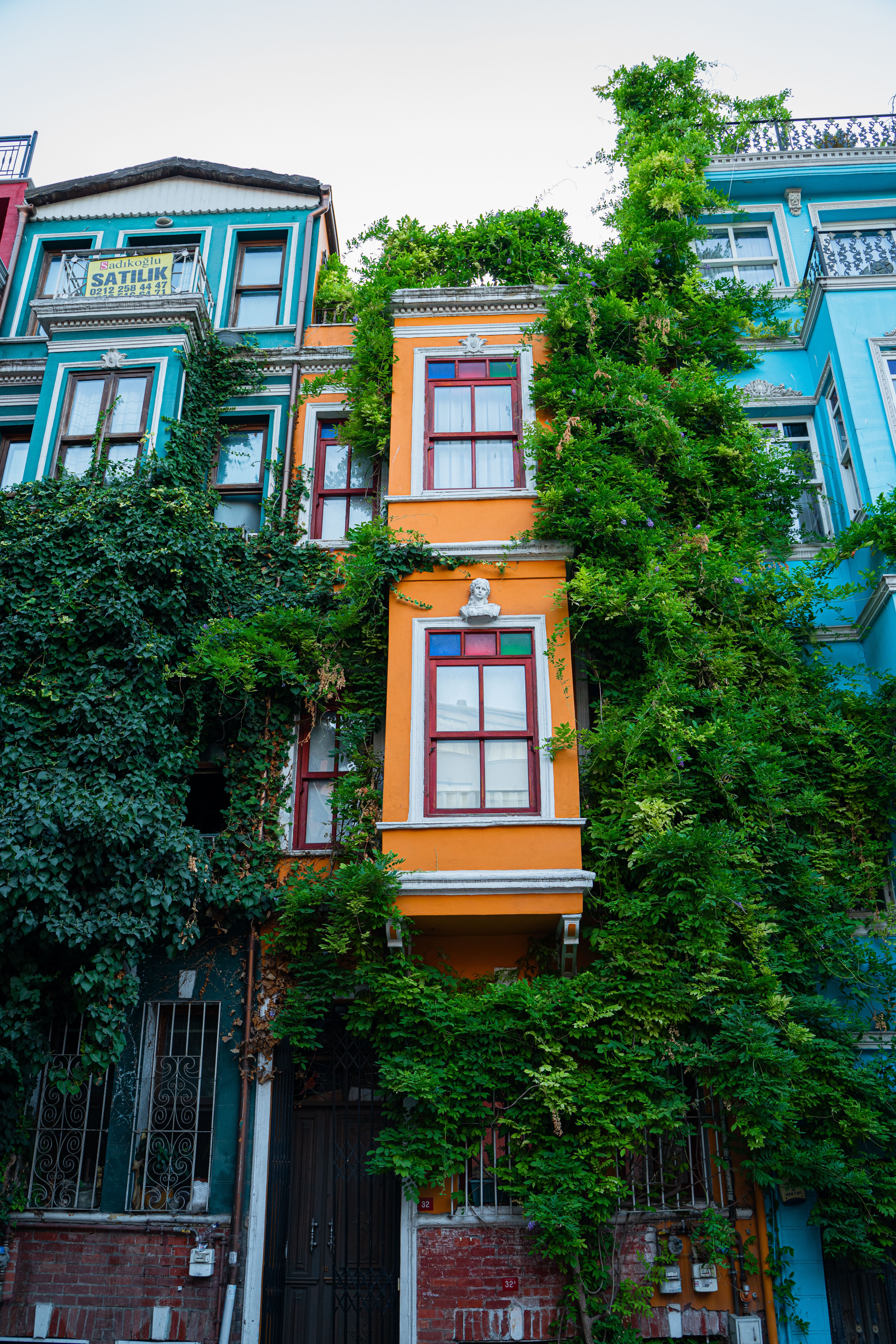 Ivt on Colored Tenement · Free Stock Photo