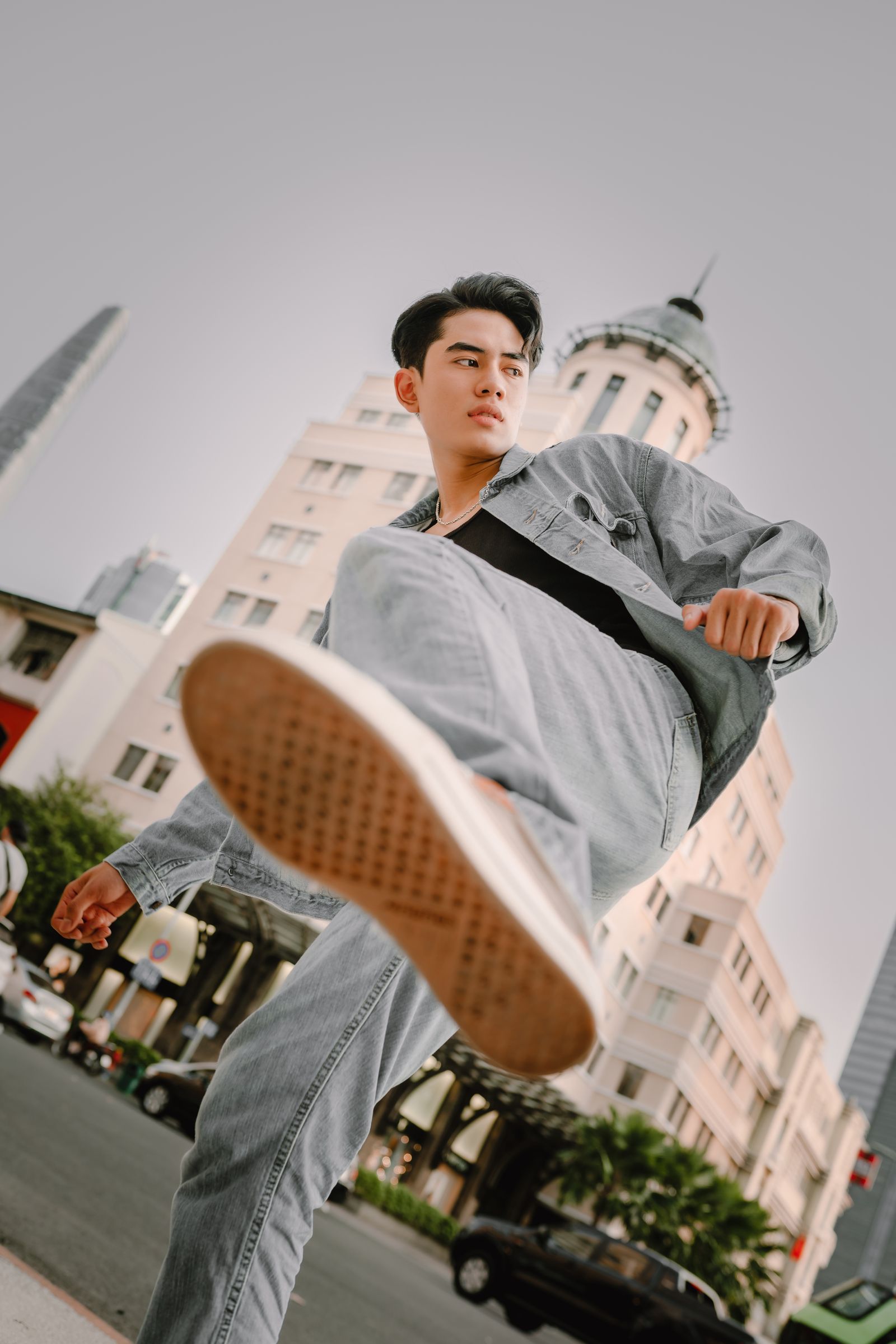 Low Angle Shot Of A Man With Phone Photos, Download The BEST Free Low ...