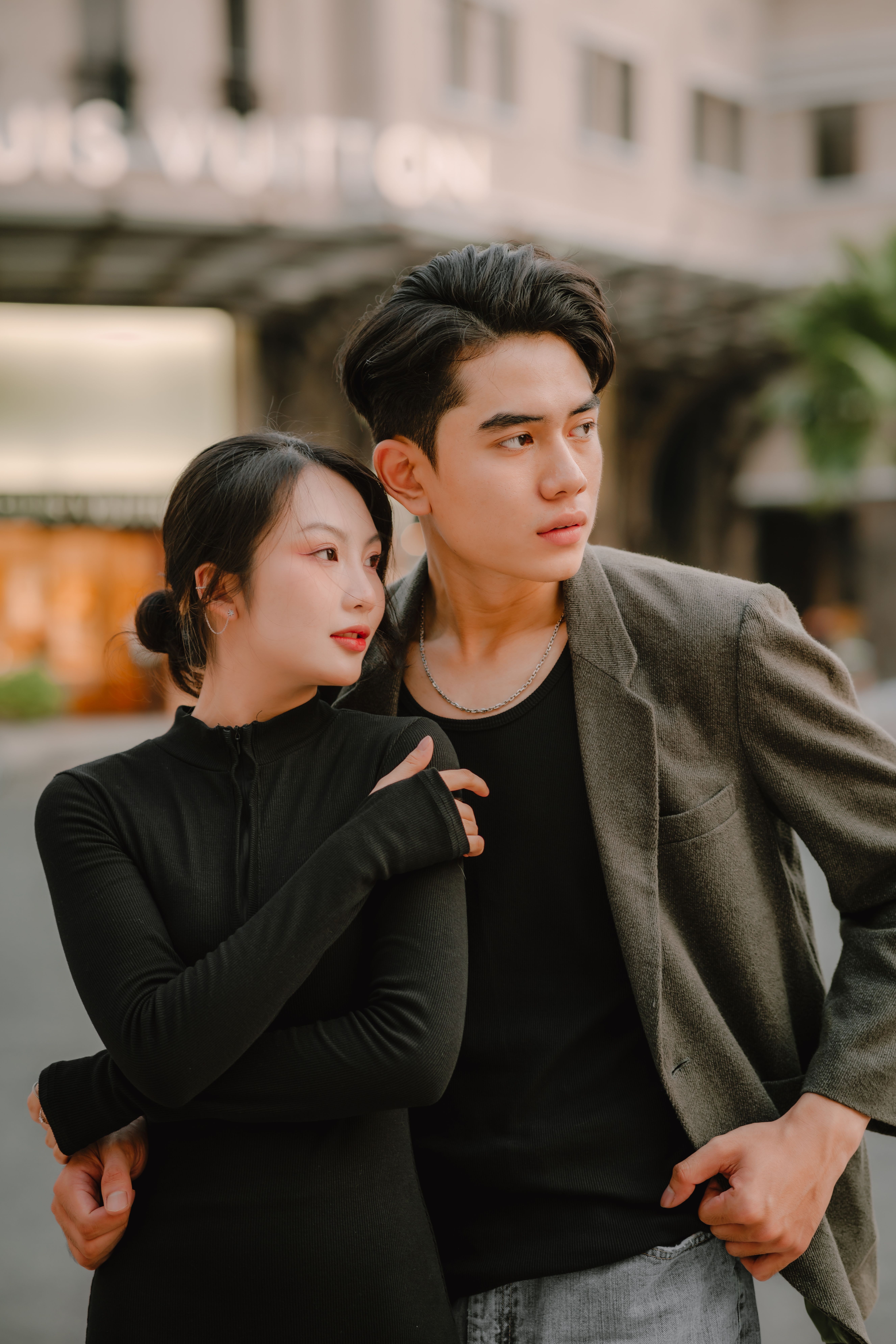 Young Couple Standing Close Together · Free Stock Photo