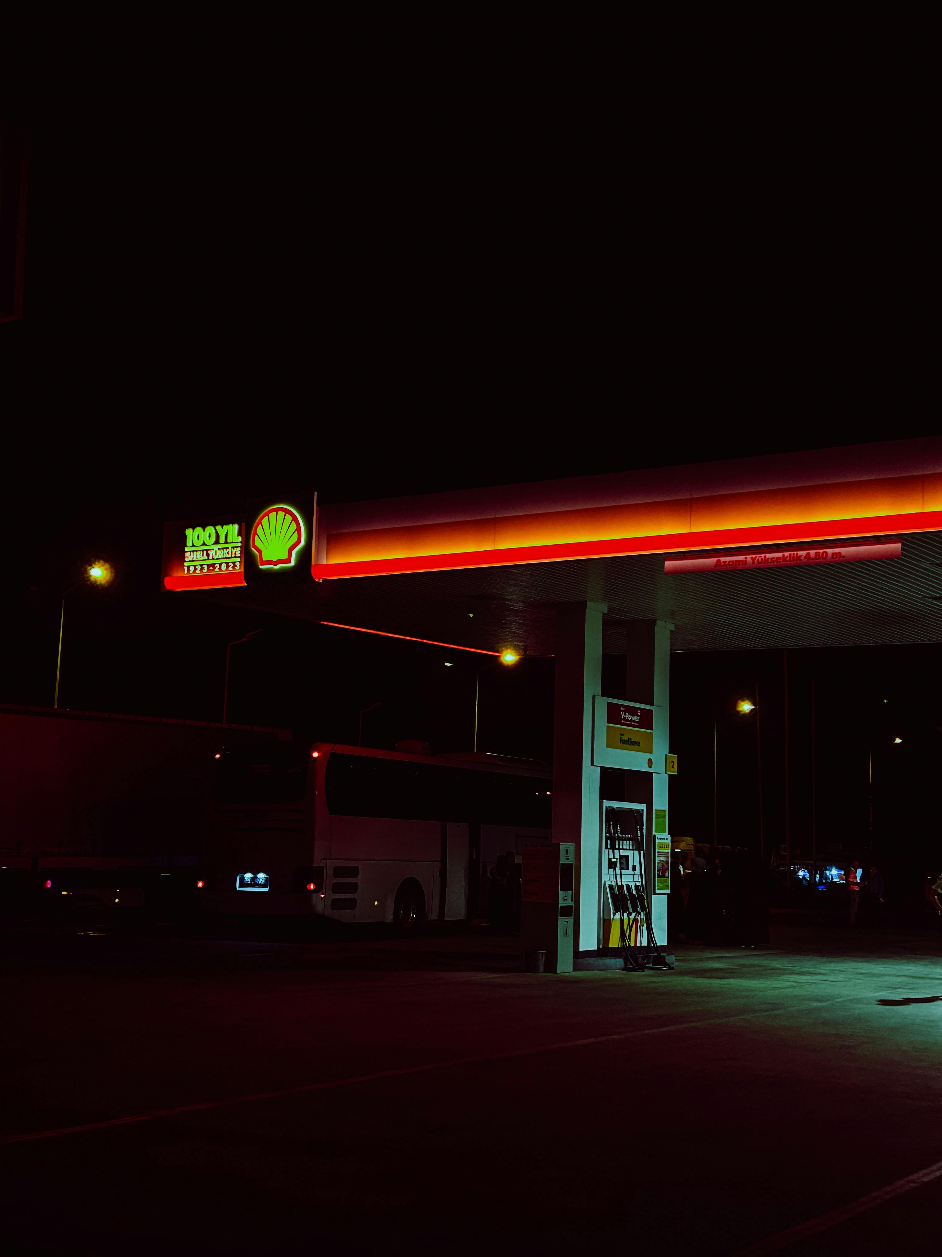 Shell Gas Station in Turkey at Night · Free Stock Photo