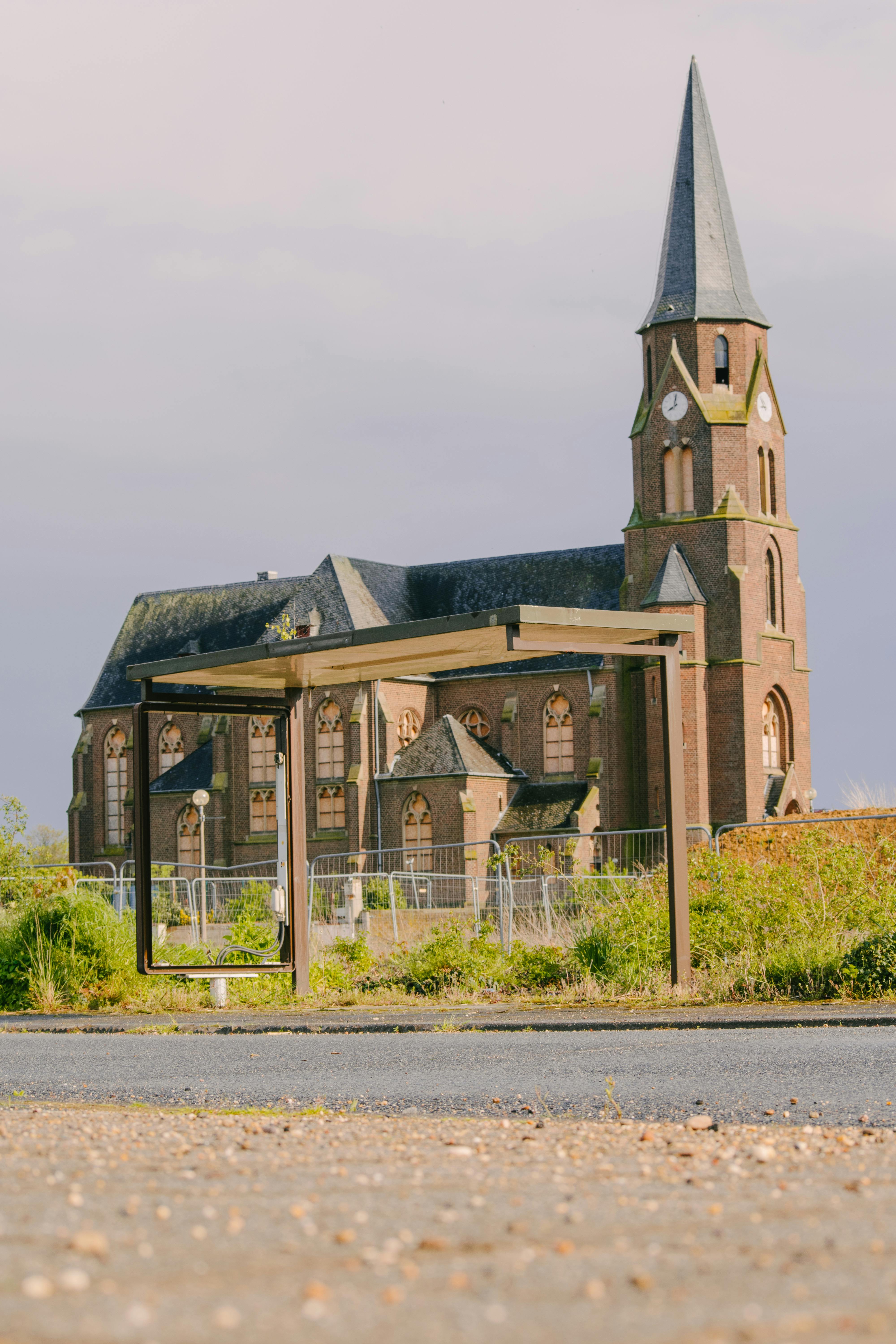 Bus Stop Next to the Former Church of Saint Albanus and Leonhardus in ...