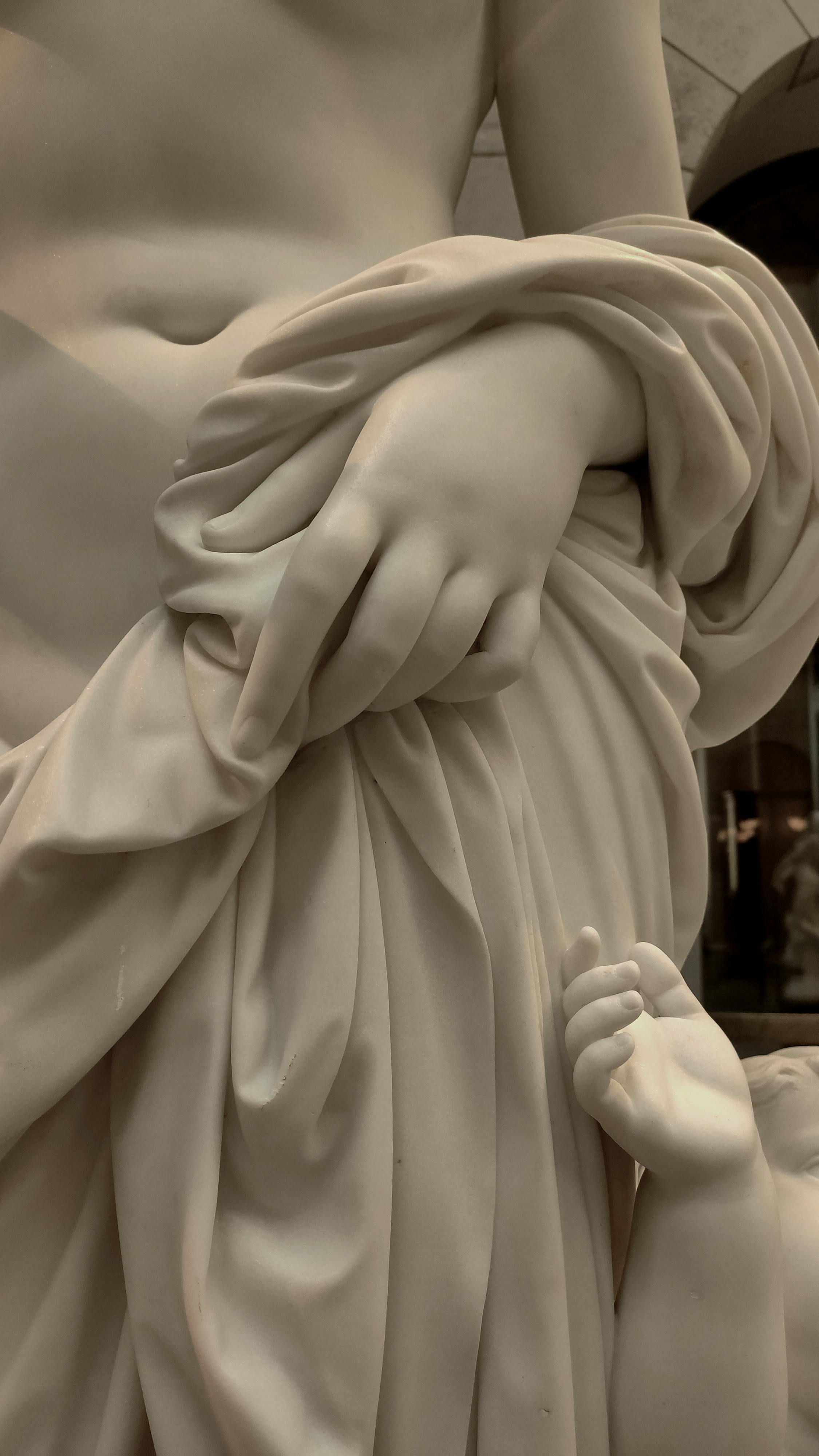 Female and Child Hands of Sculptures · Free Stock Photo