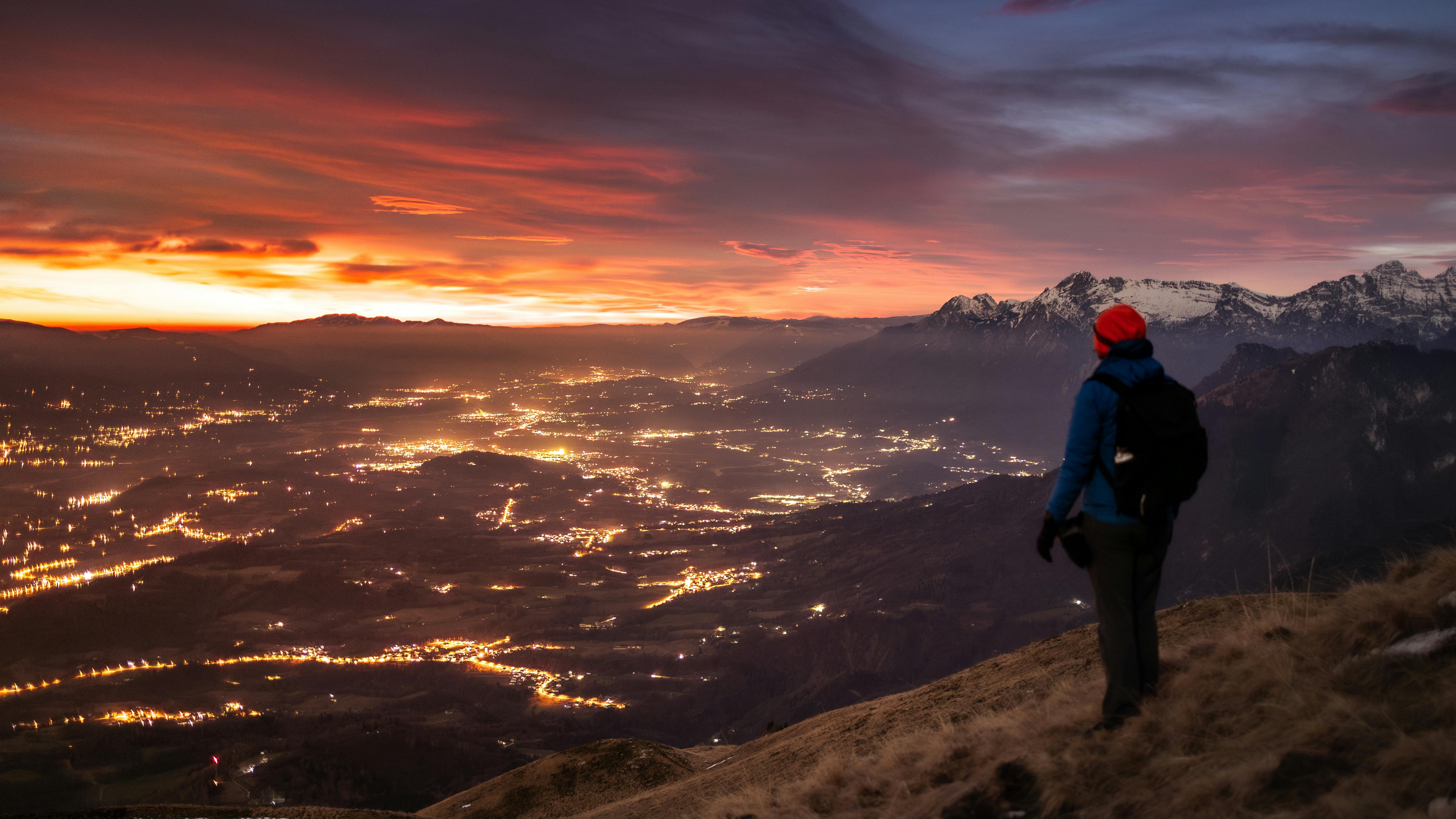 Photo gratuite de à contre jour, alpes, alpin, alpiniste, aube ...