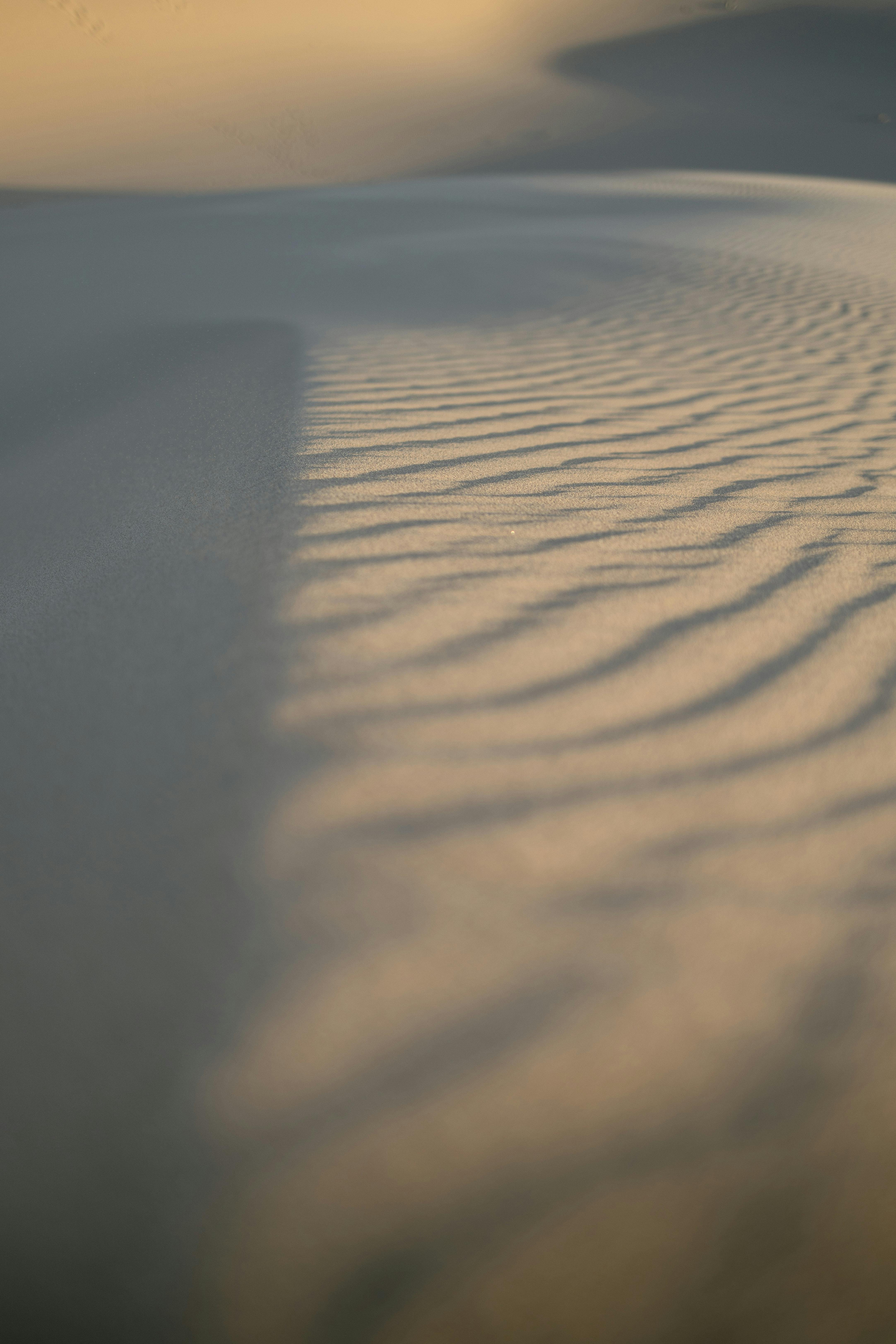 The sand dunes are covered in shadows · Free Stock Photo
