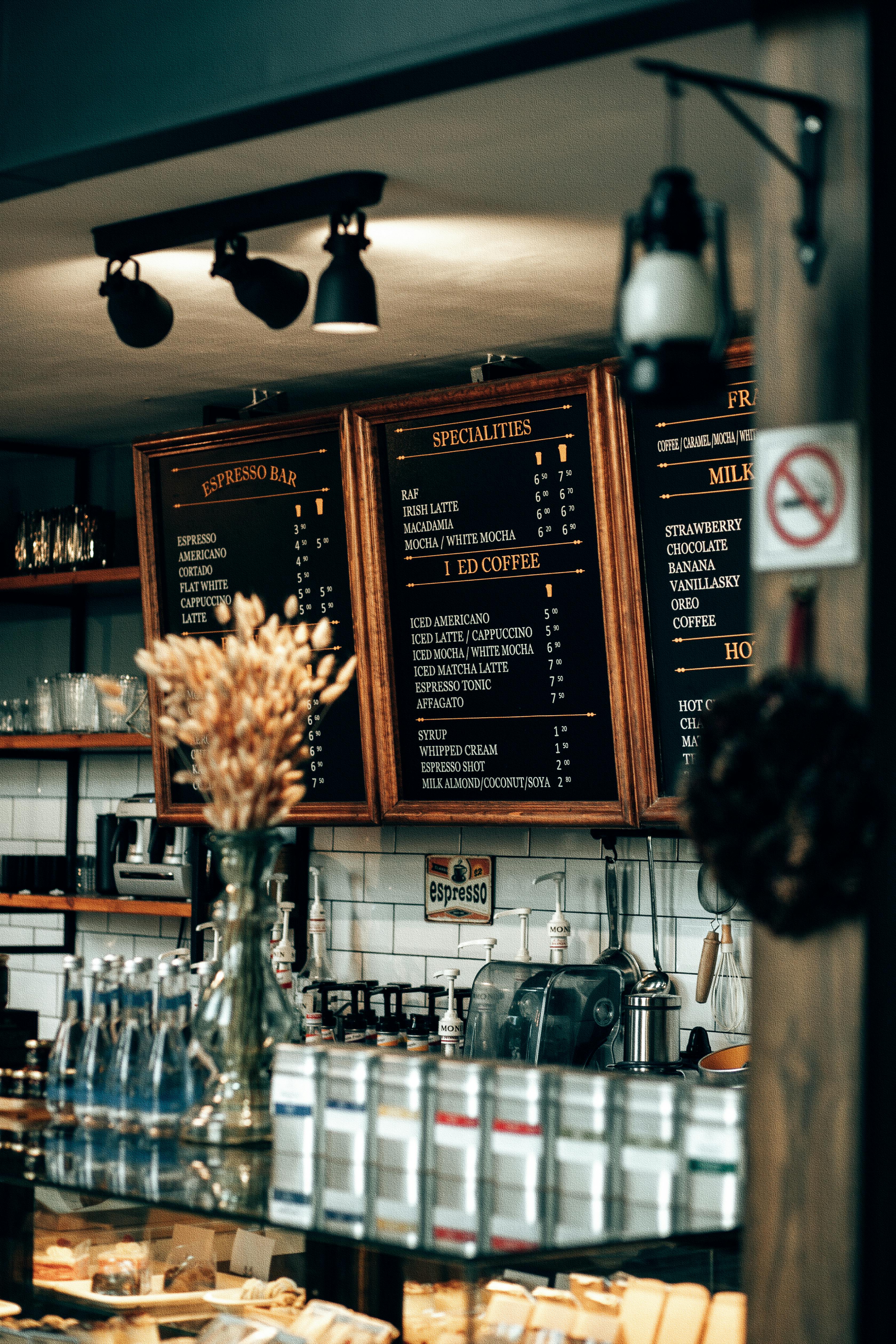 Menu in Cafe · Free Stock Photo
