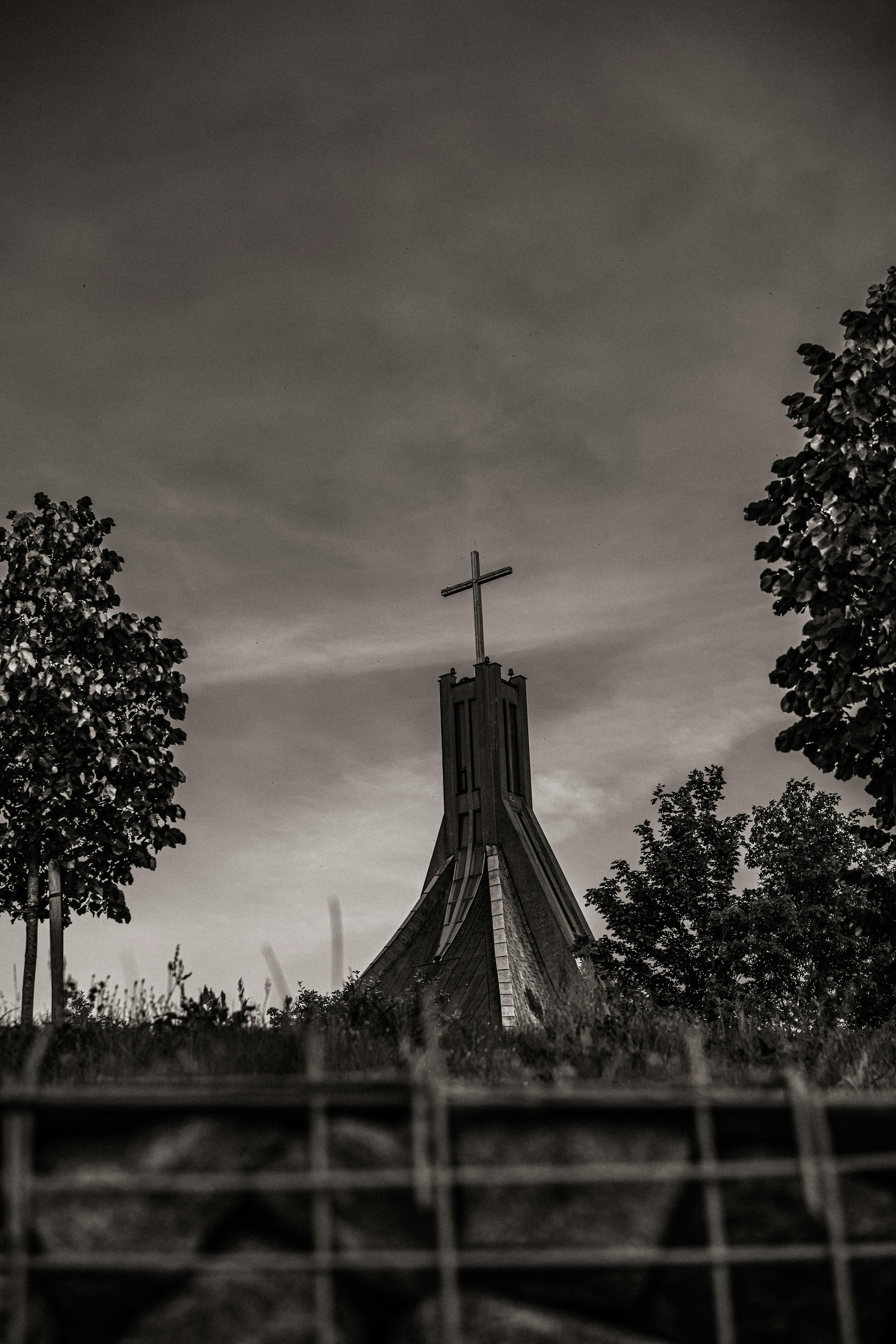 Tower of Modern Catholic Church · Free Stock Photo