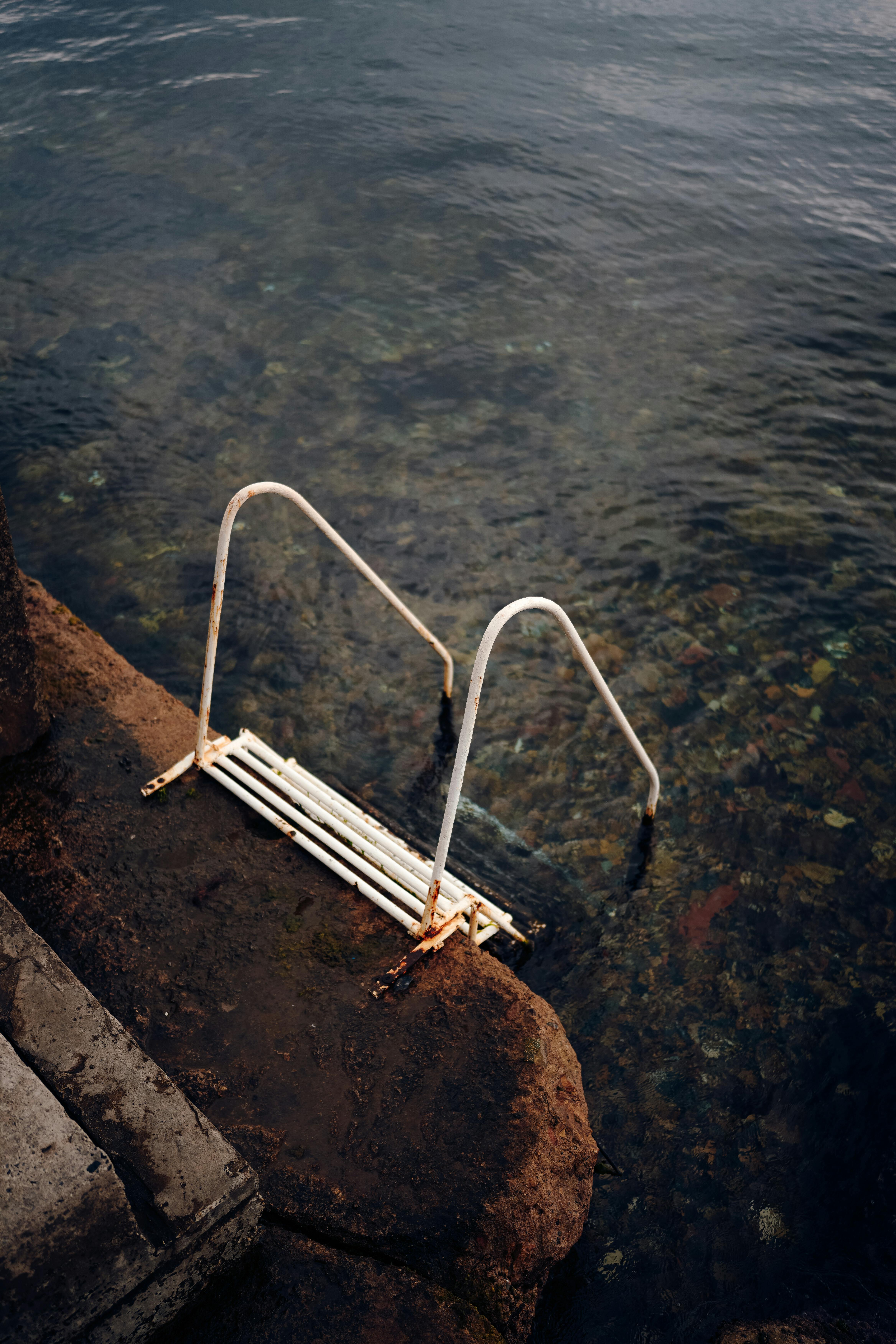 White Ladder into Water · Free Stock Photo
