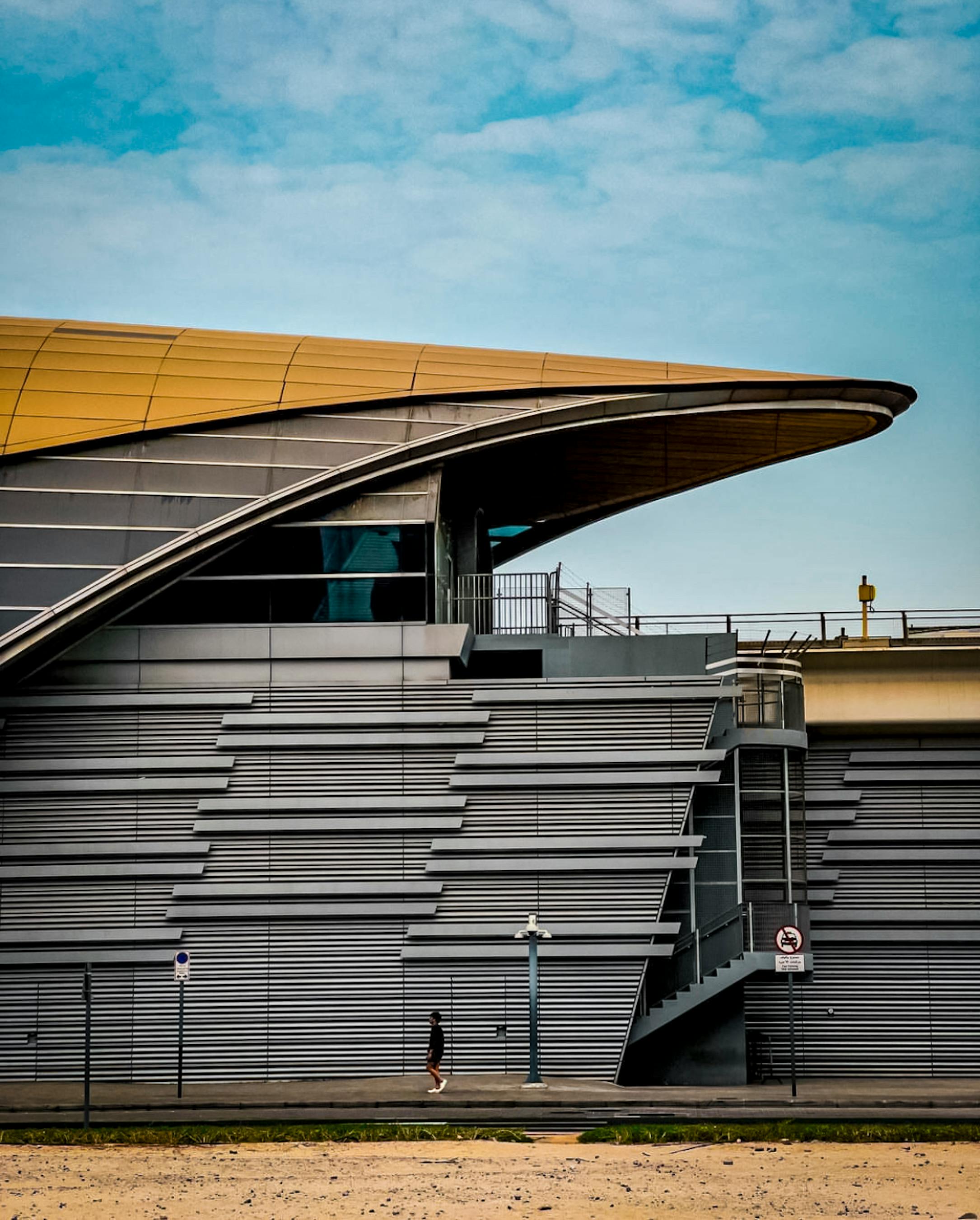 Facade of a Metro Station Building in Dubai · Free Stock Photo