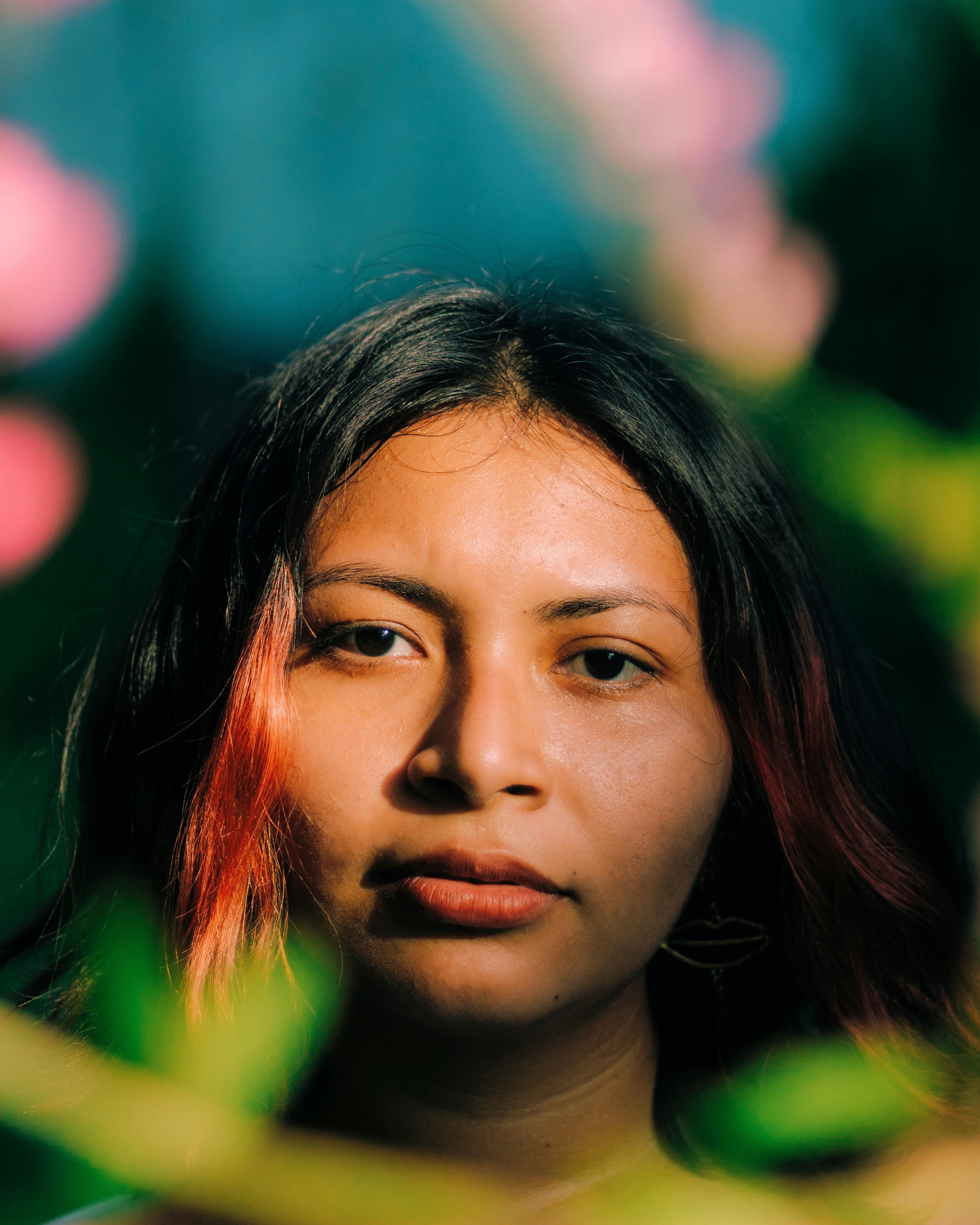 Sunlit Woman Face · Free Stock Photo