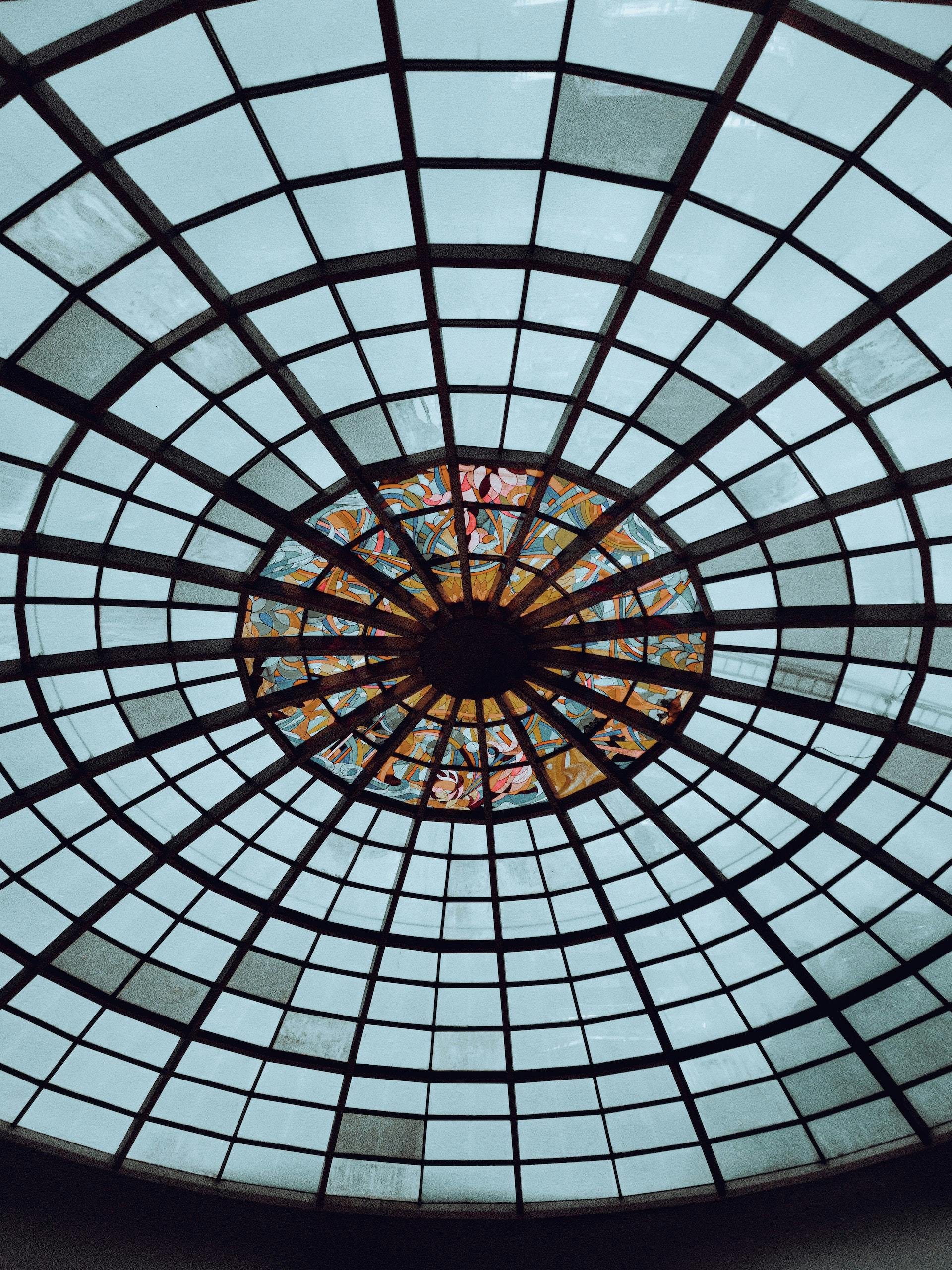 Pattern on Glass Ceiling · Free Stock Photo