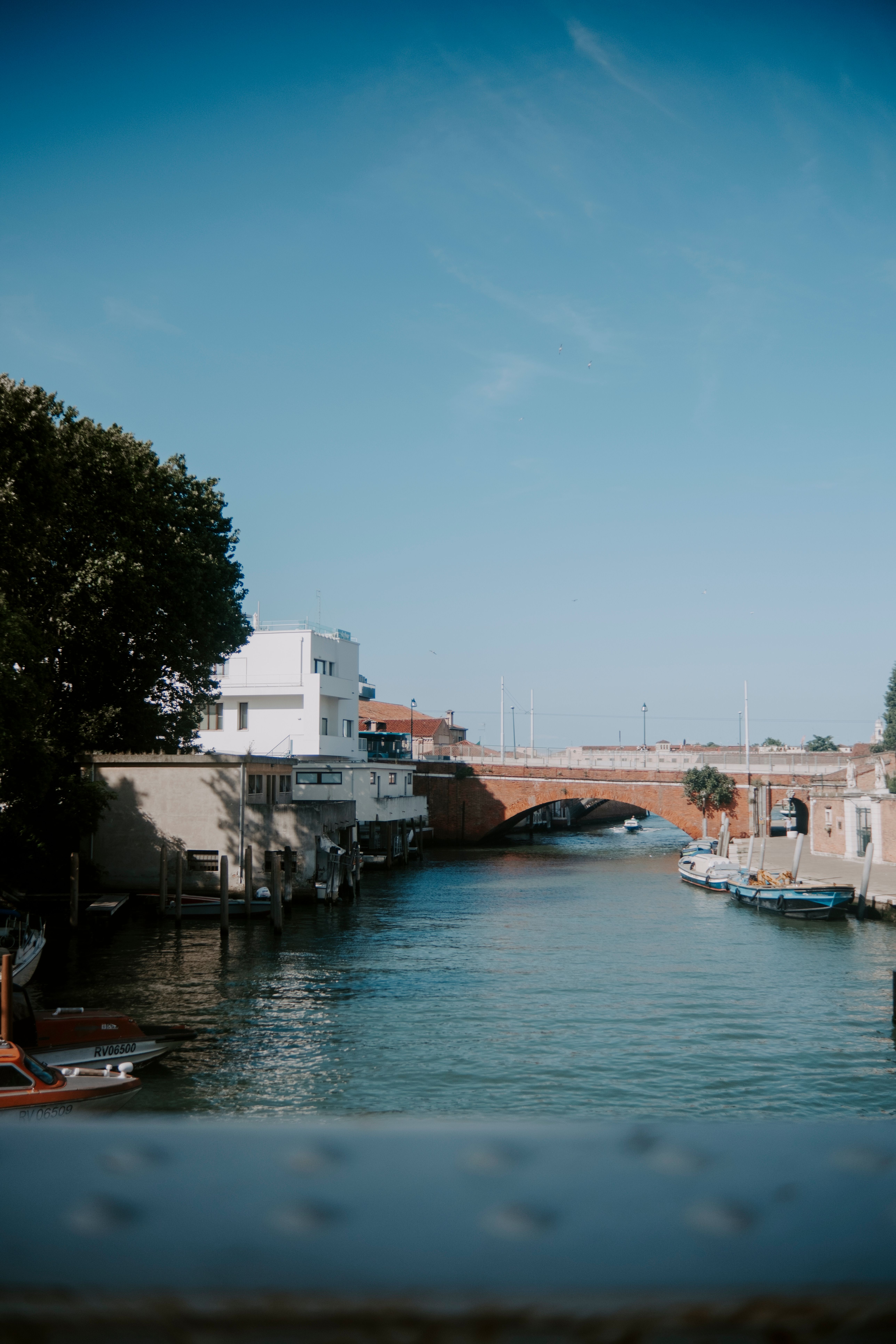 Brick Arched Bridge over Canal · Free Stock Photo