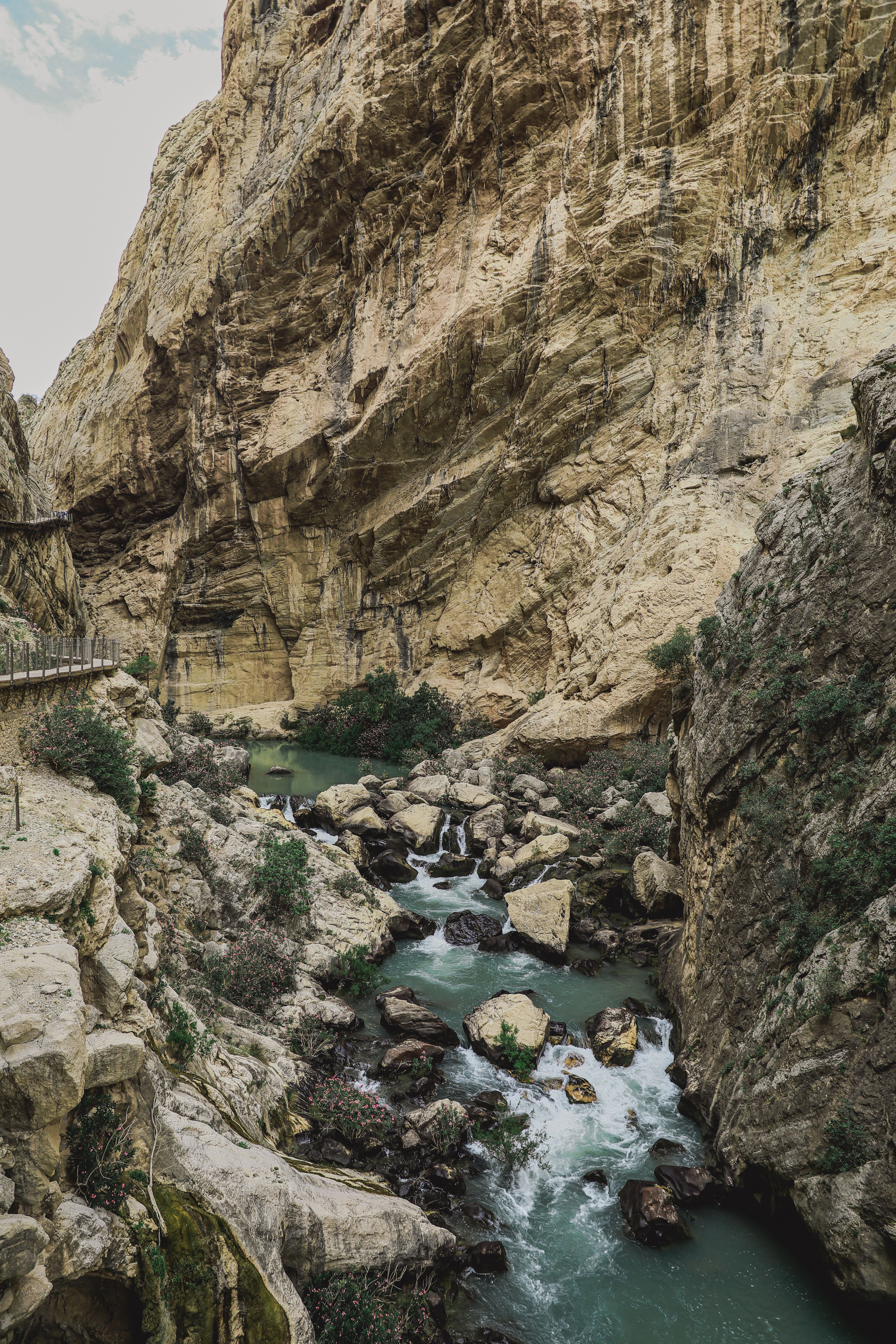 Cascade on Rocks in Canyon in Spain · Free Stock Photo