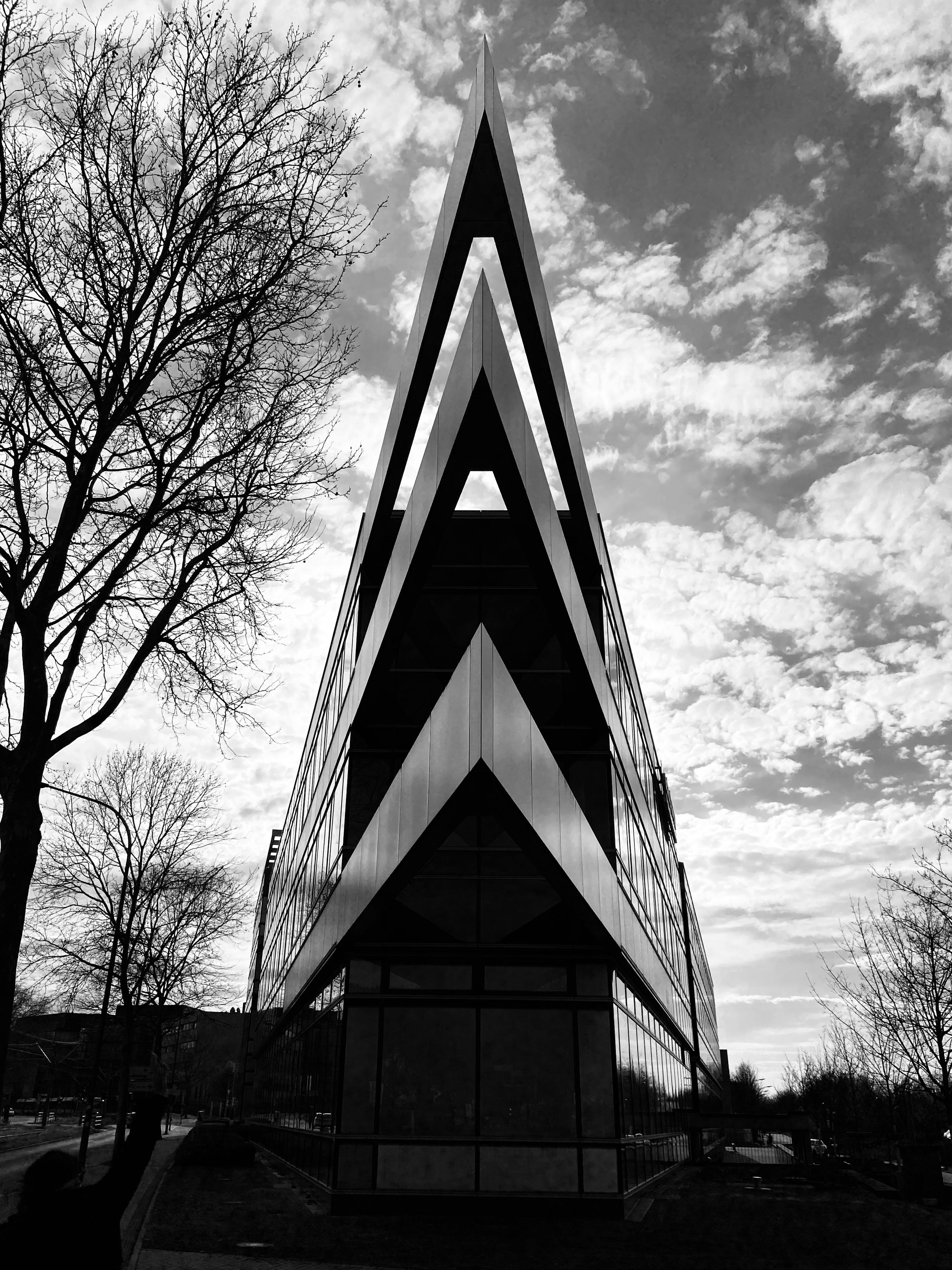 Triangular, Futuristic Building · Free Stock Photo
