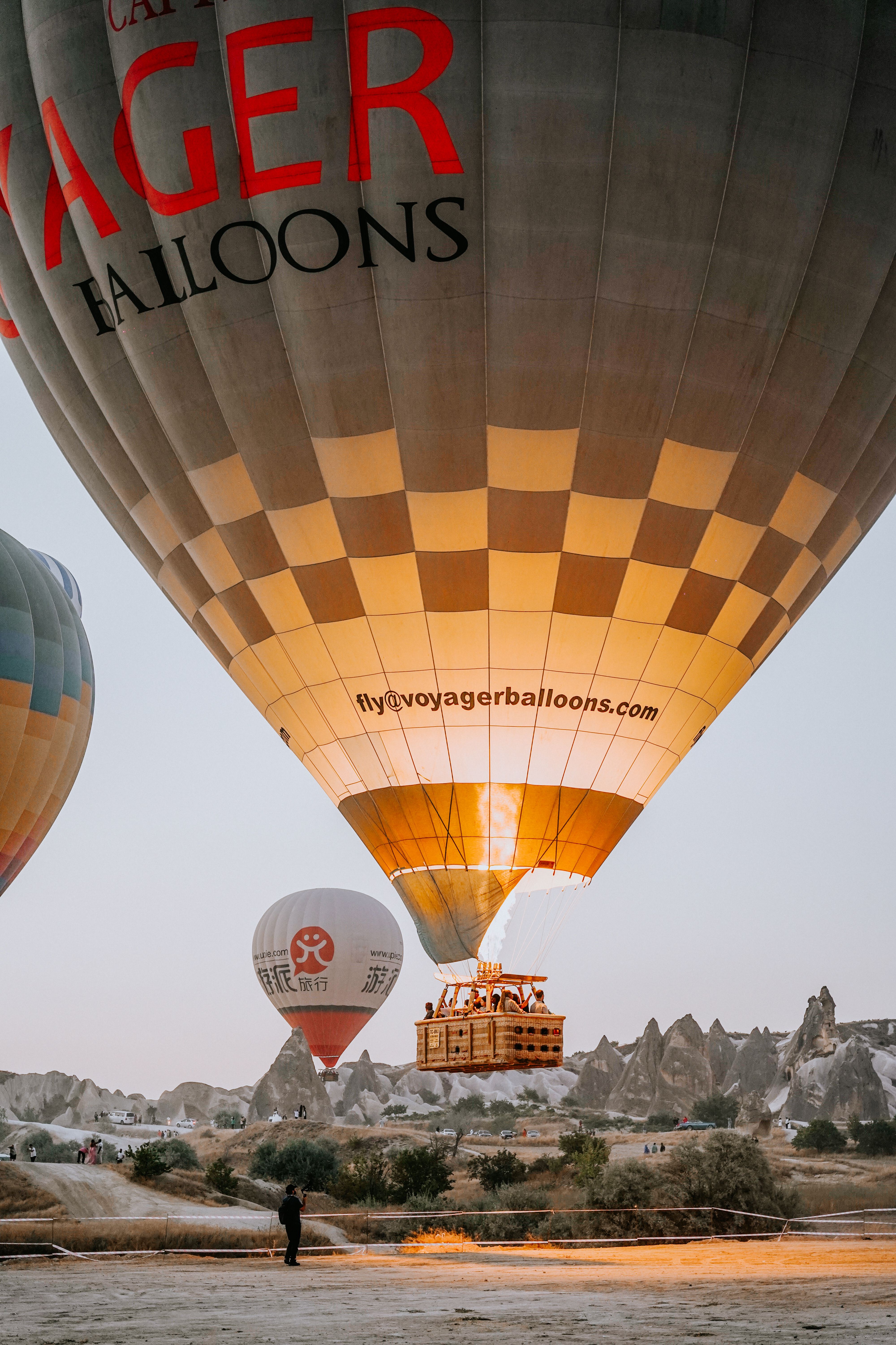 People Taking off in a Hot-Air Balloon over Cappadocia, Turkey · Free ...