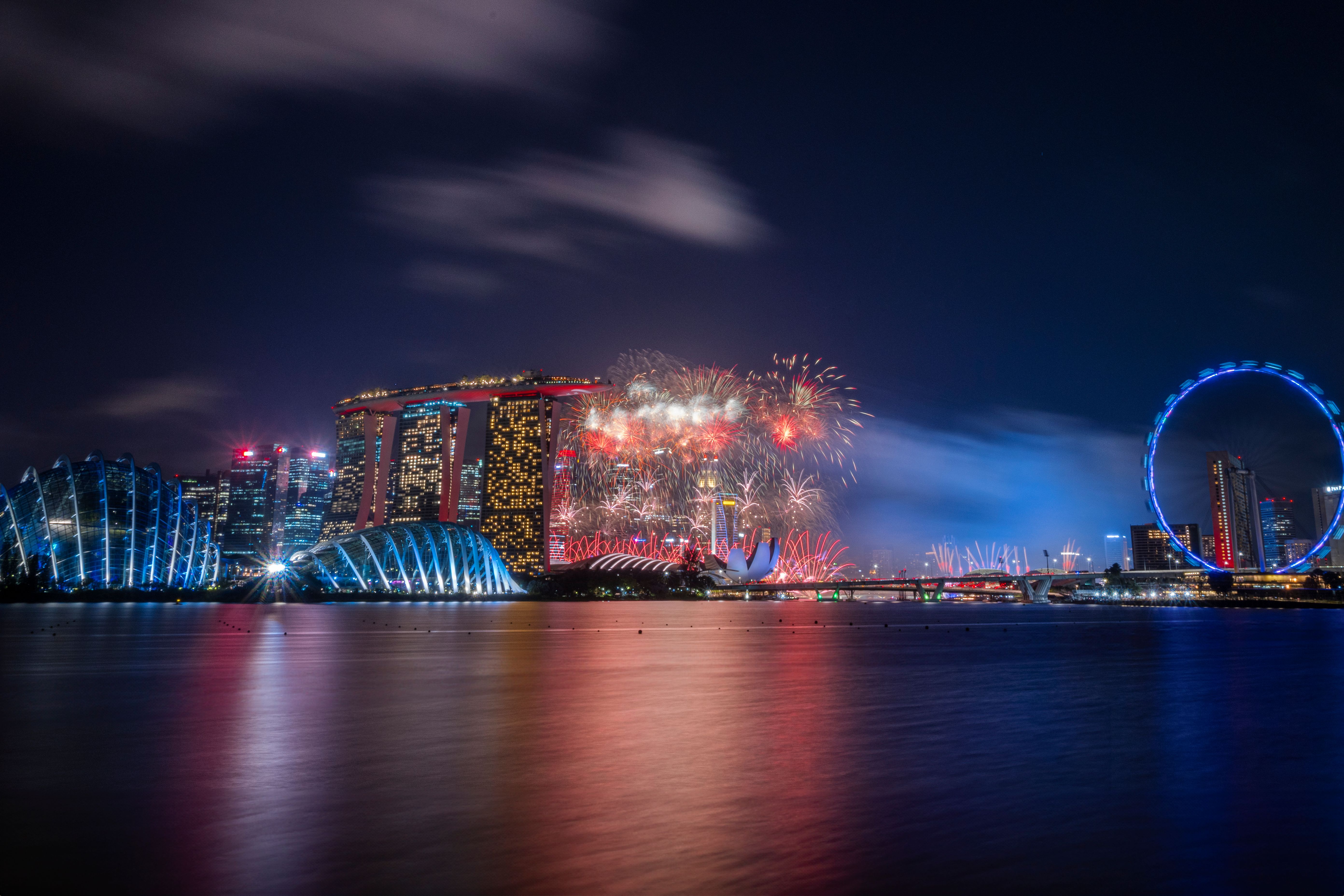 Fireworks Display in Bay · Free Stock Photo