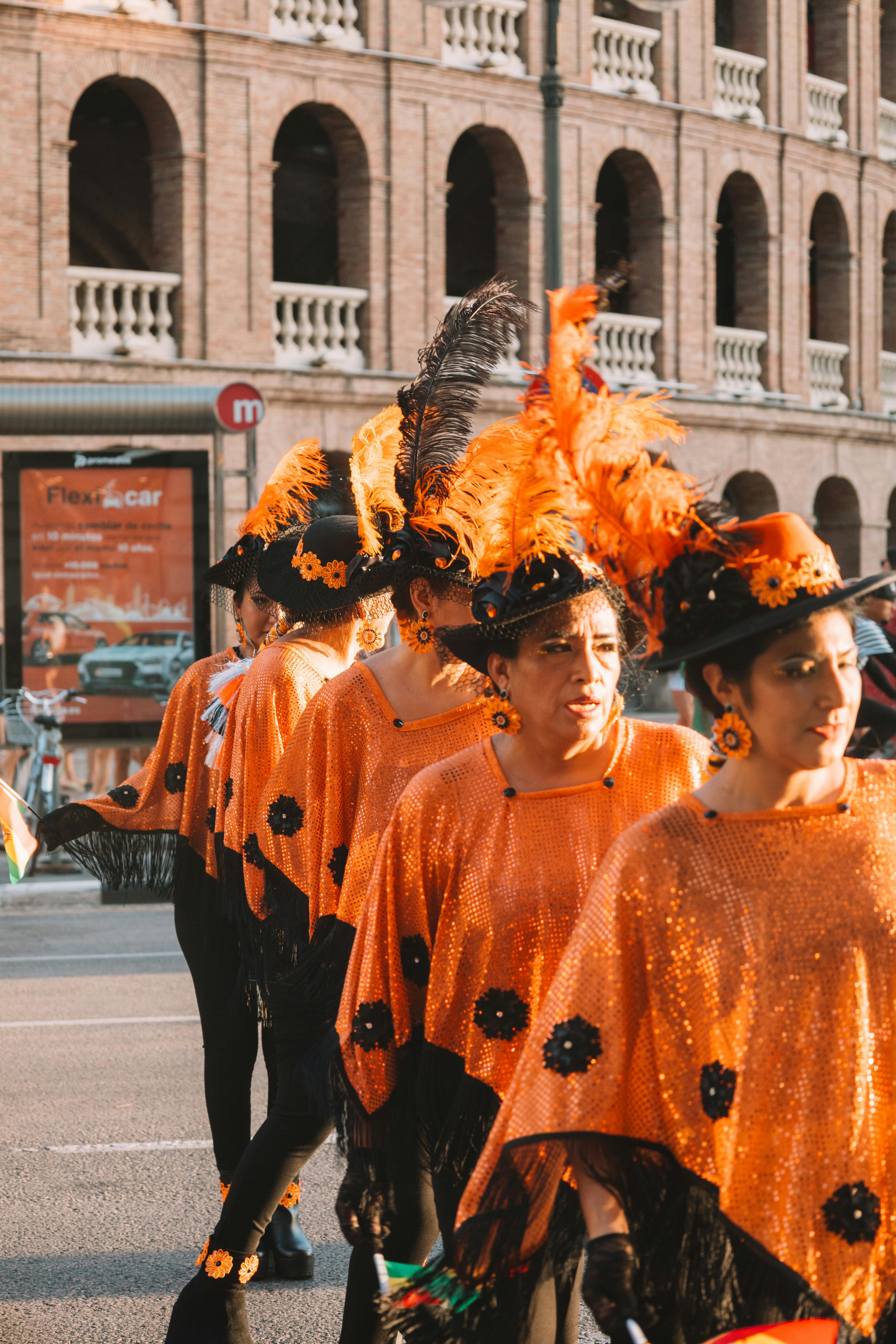 Women in Costume on Street Parade · Free Stock Photo