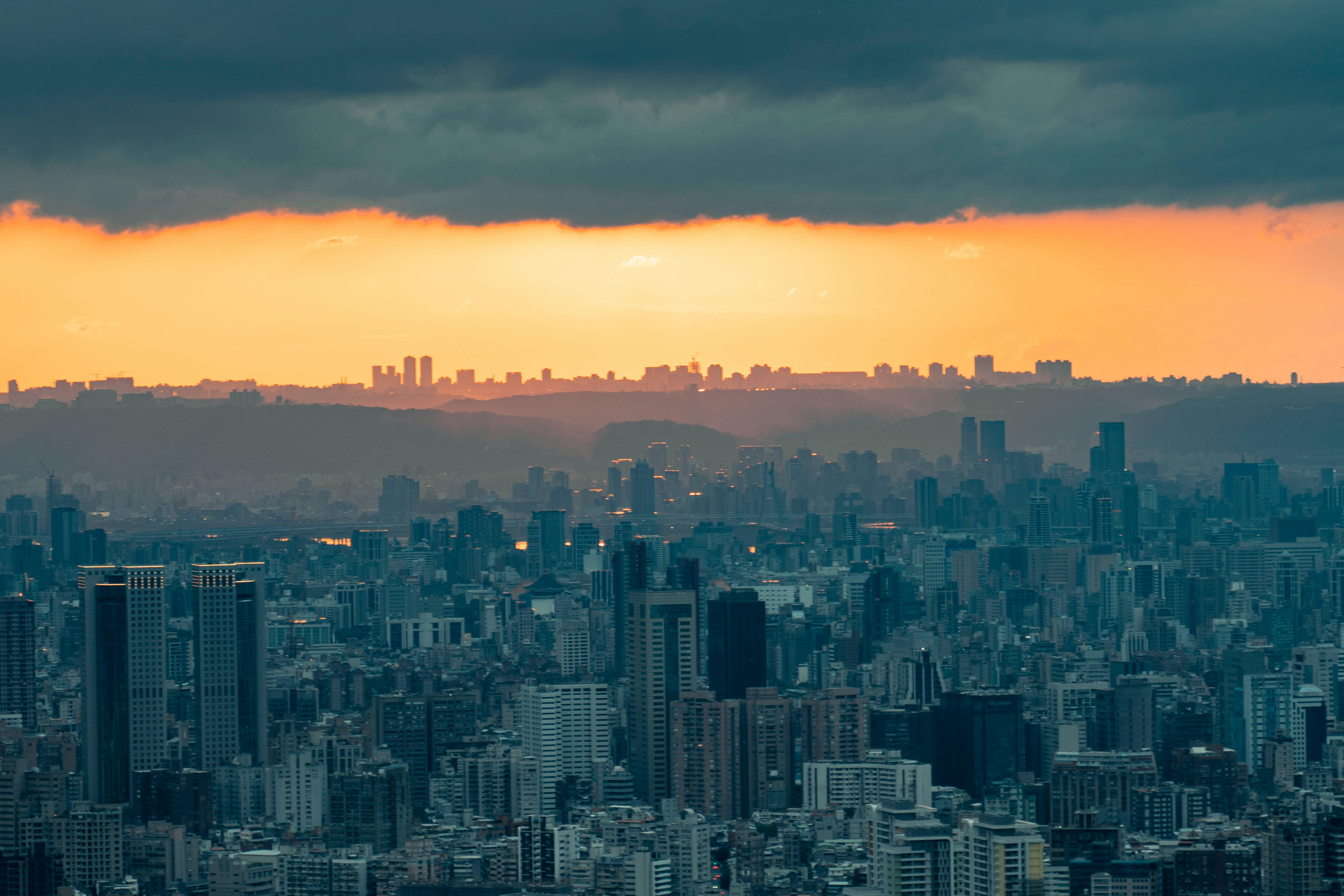 Rain Clouds over City at Night · Free Stock Photo