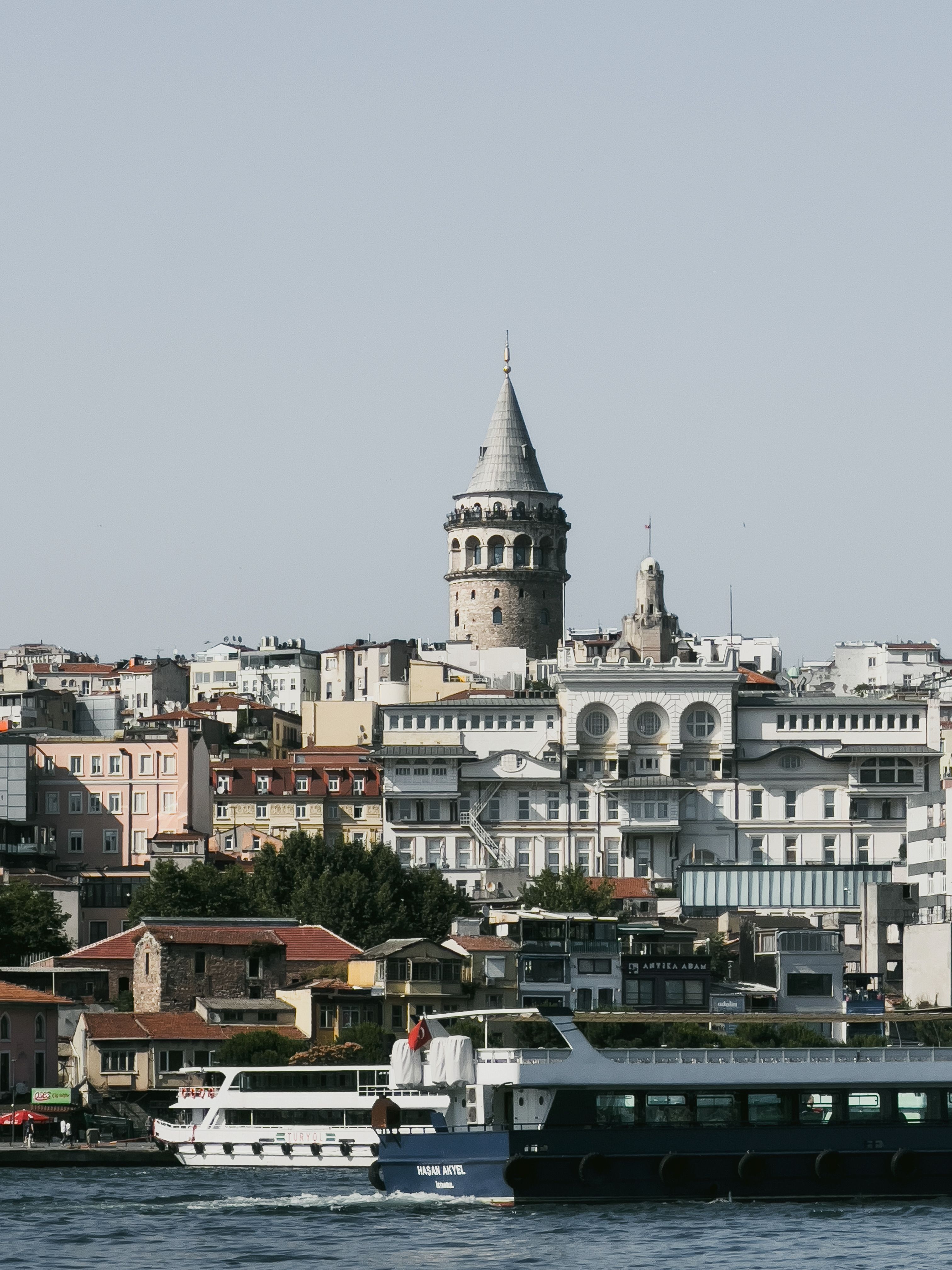 Galata Tower over Istanbul Buildings in Black and White · Free Stock Photo
