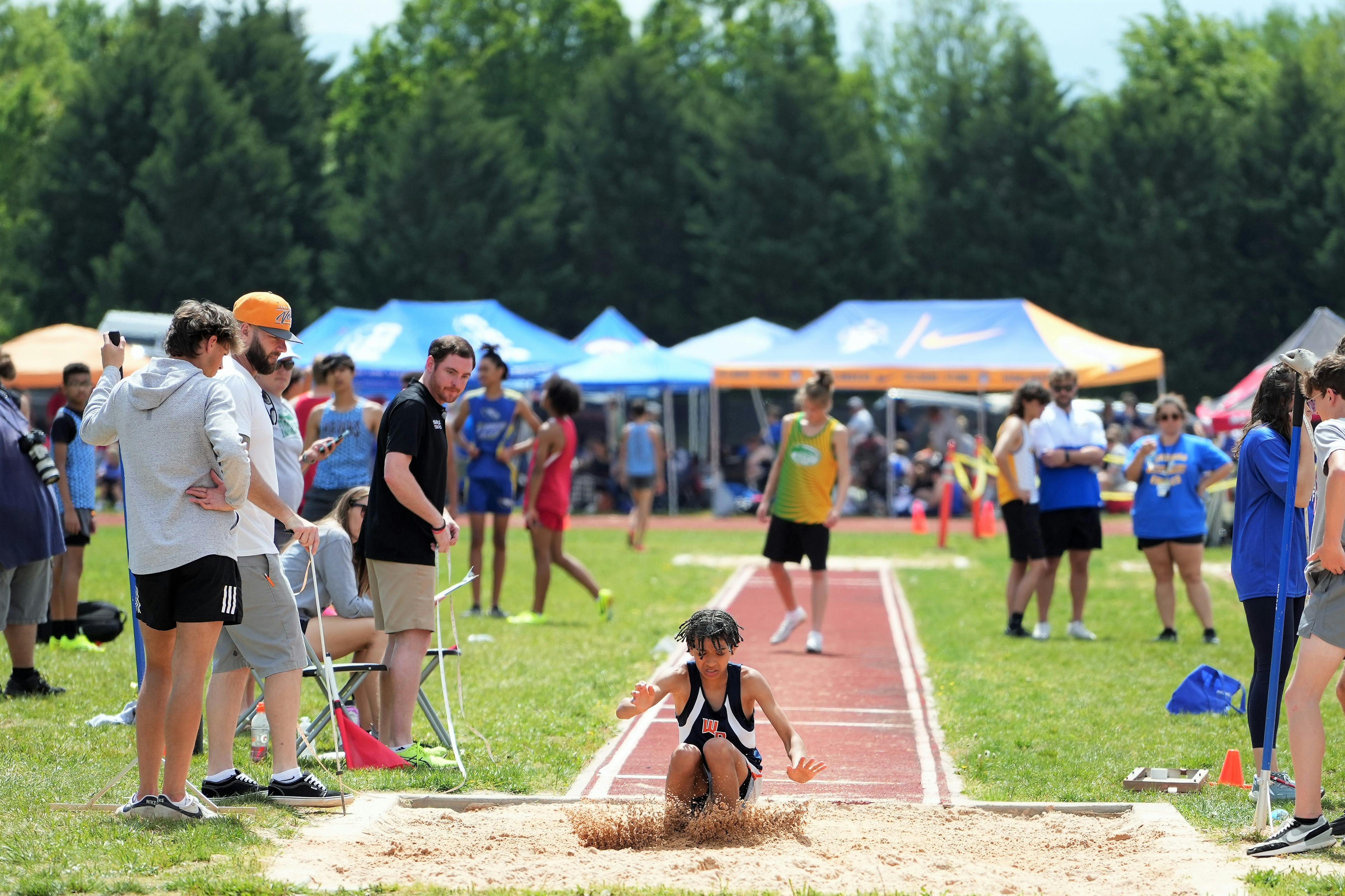 Girl in Long Jump Competition · Free Stock Photo