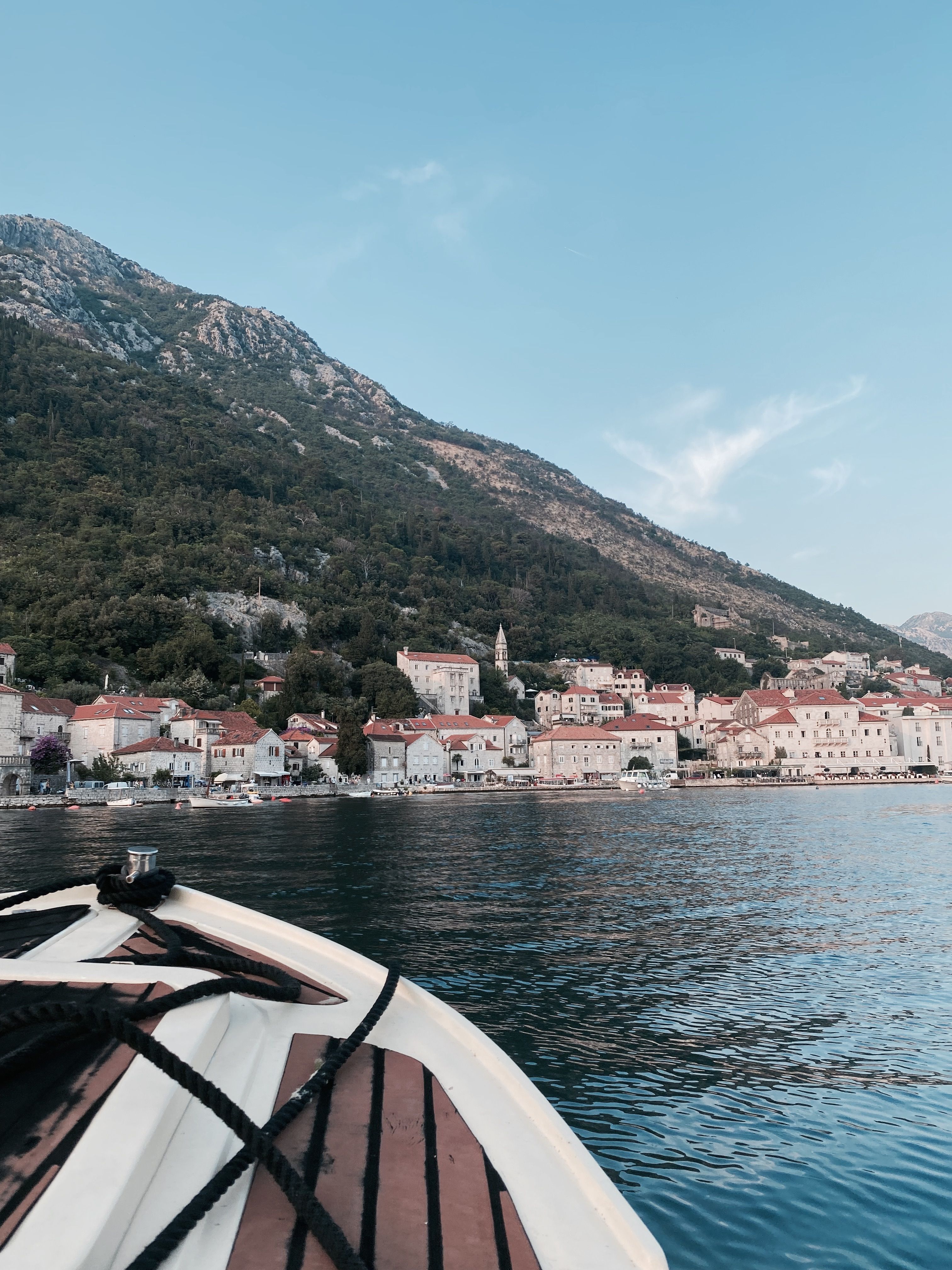 View of a Seaside Town in Montenegro from the Sea · Free Stock Photo
