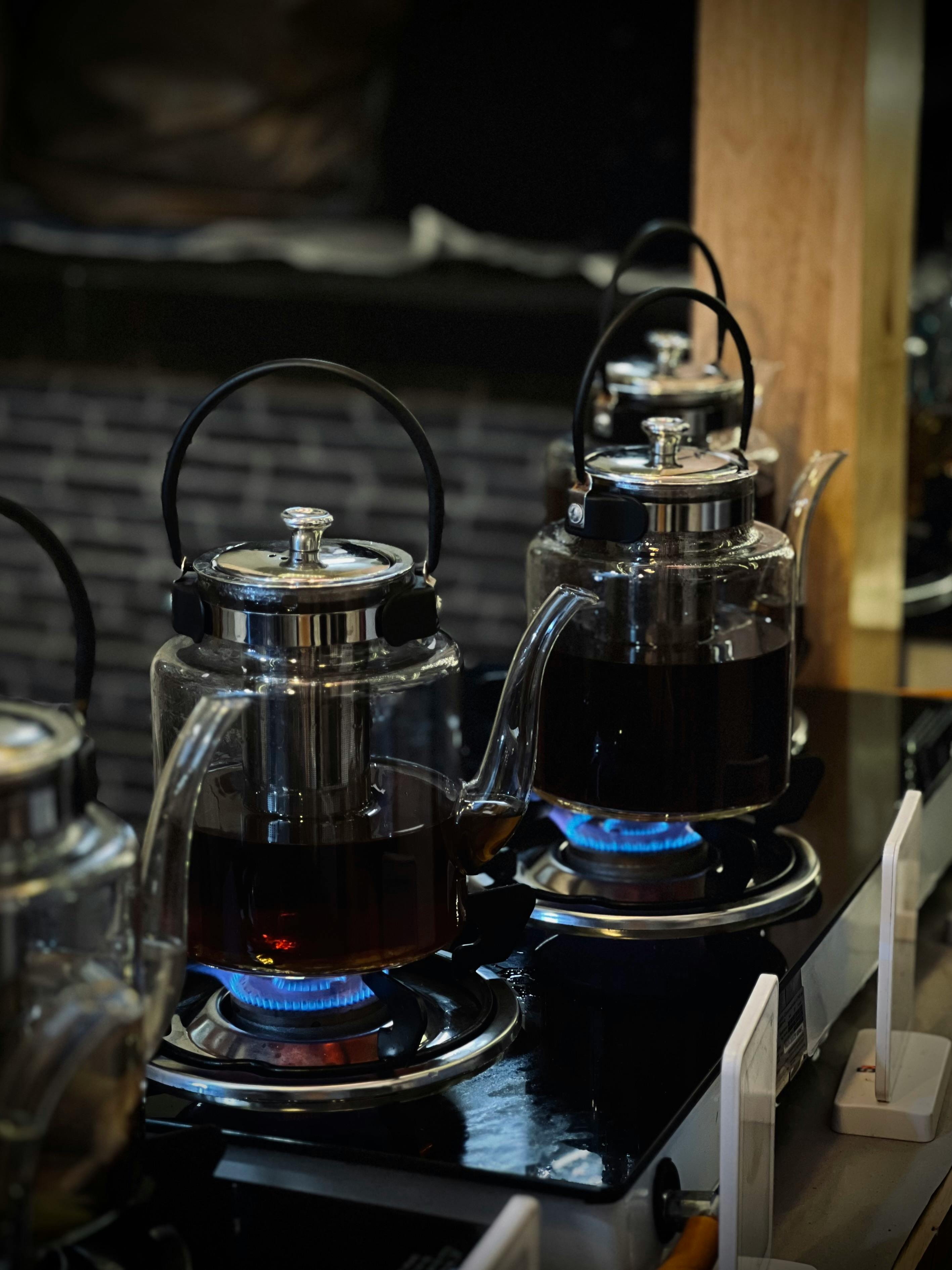Glass Coffee Pots on Gas Burners · Free Stock Photo