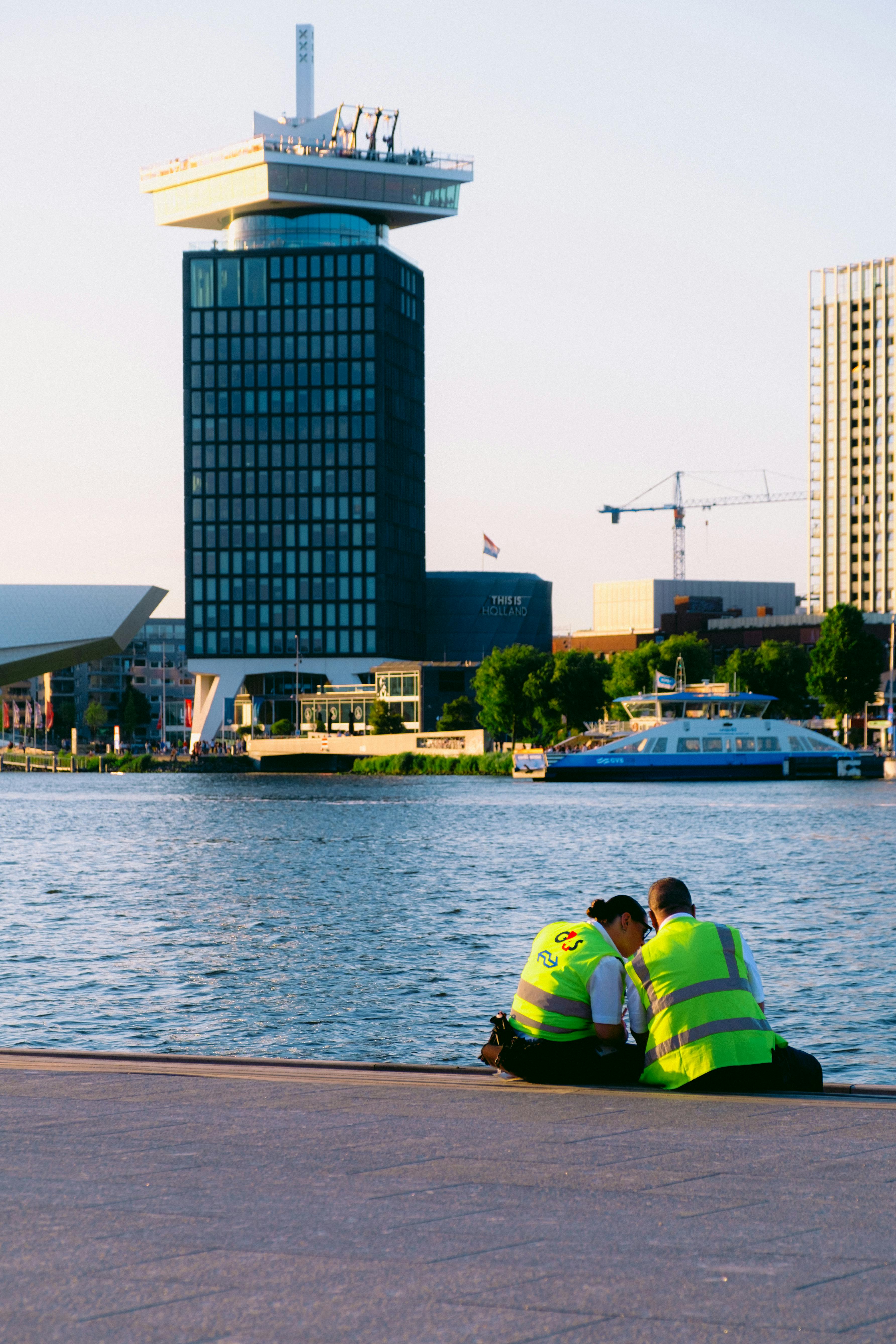 ADAM Tower by Canal in Amsterdam, Netherlands · Free Stock Photo