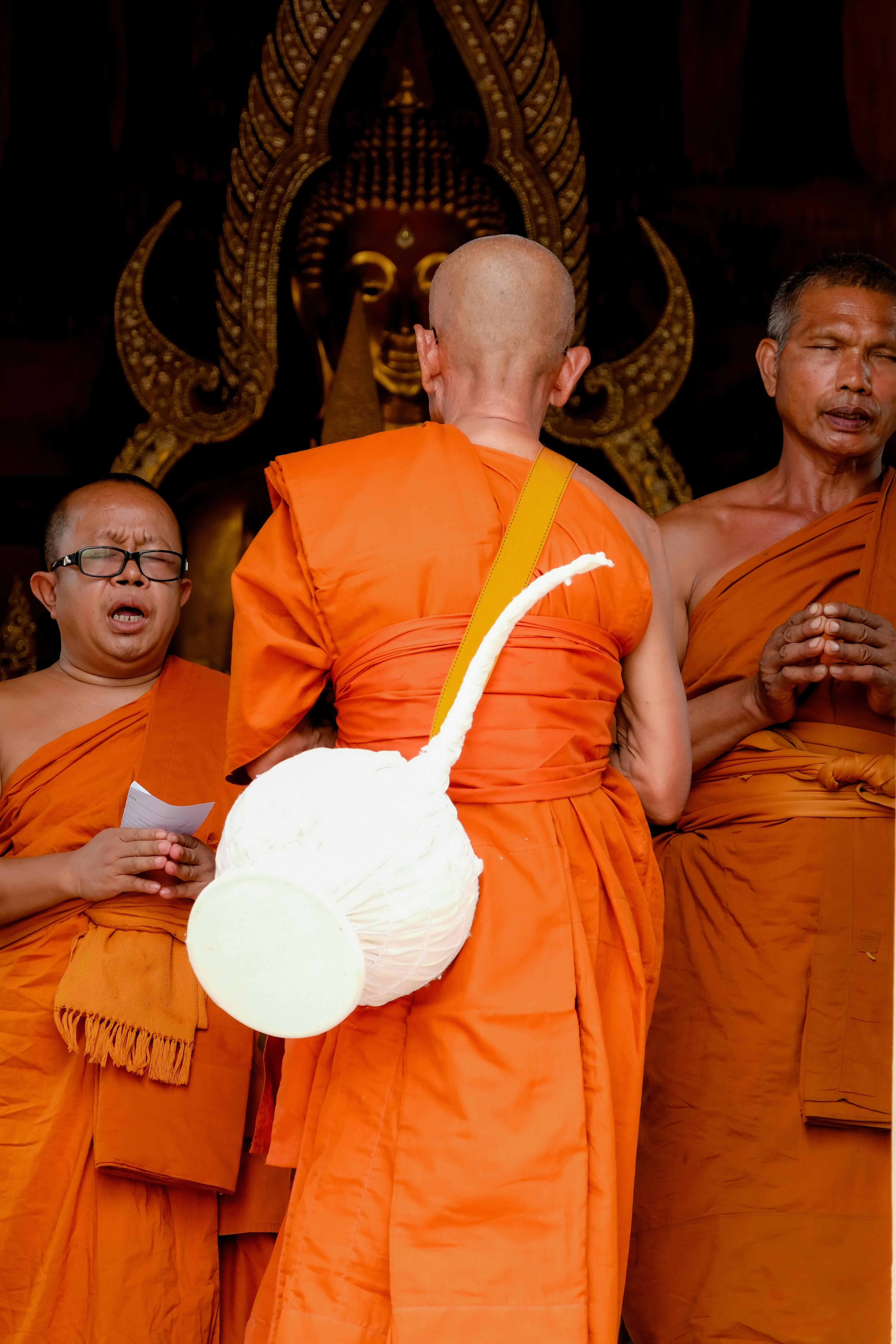 Buddhist Monks in Orange Robes · Free Stock Photo