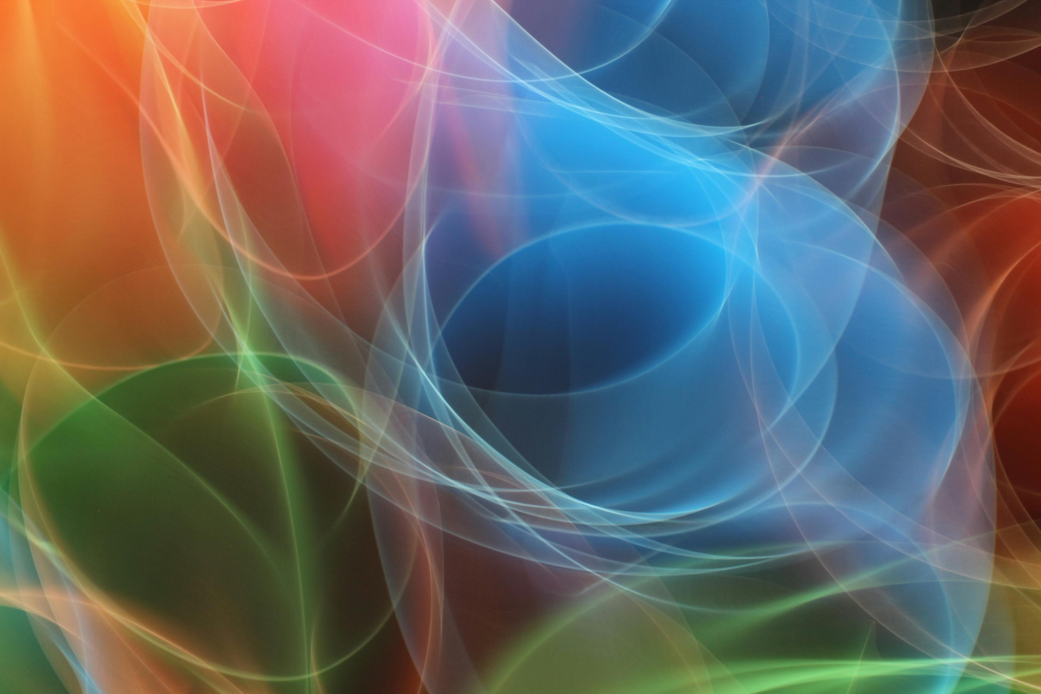 Abstract Multicolored Background of Curved Translucent Shapes · Free ...