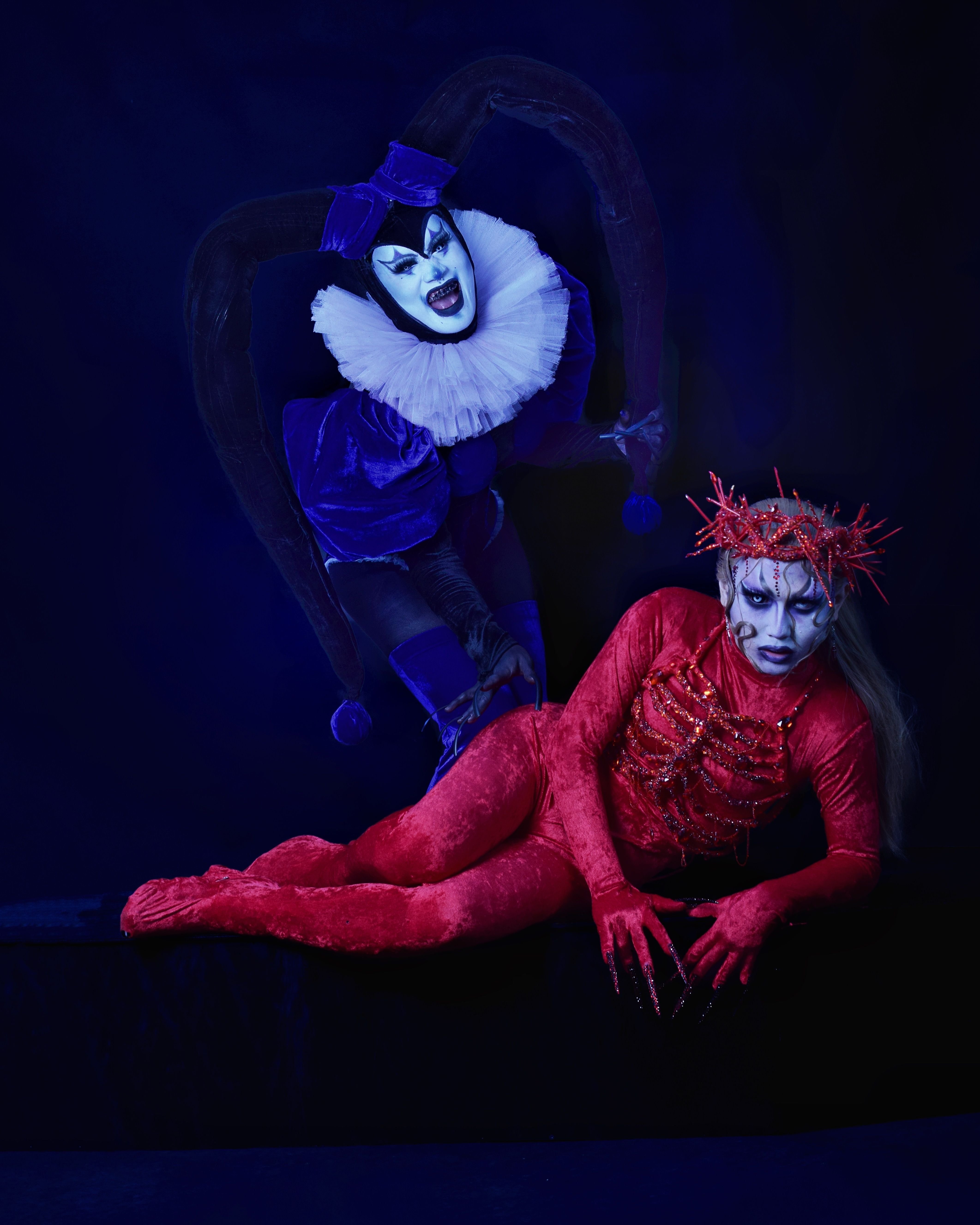 Performers in Creepy Costumes · Free Stock Photo