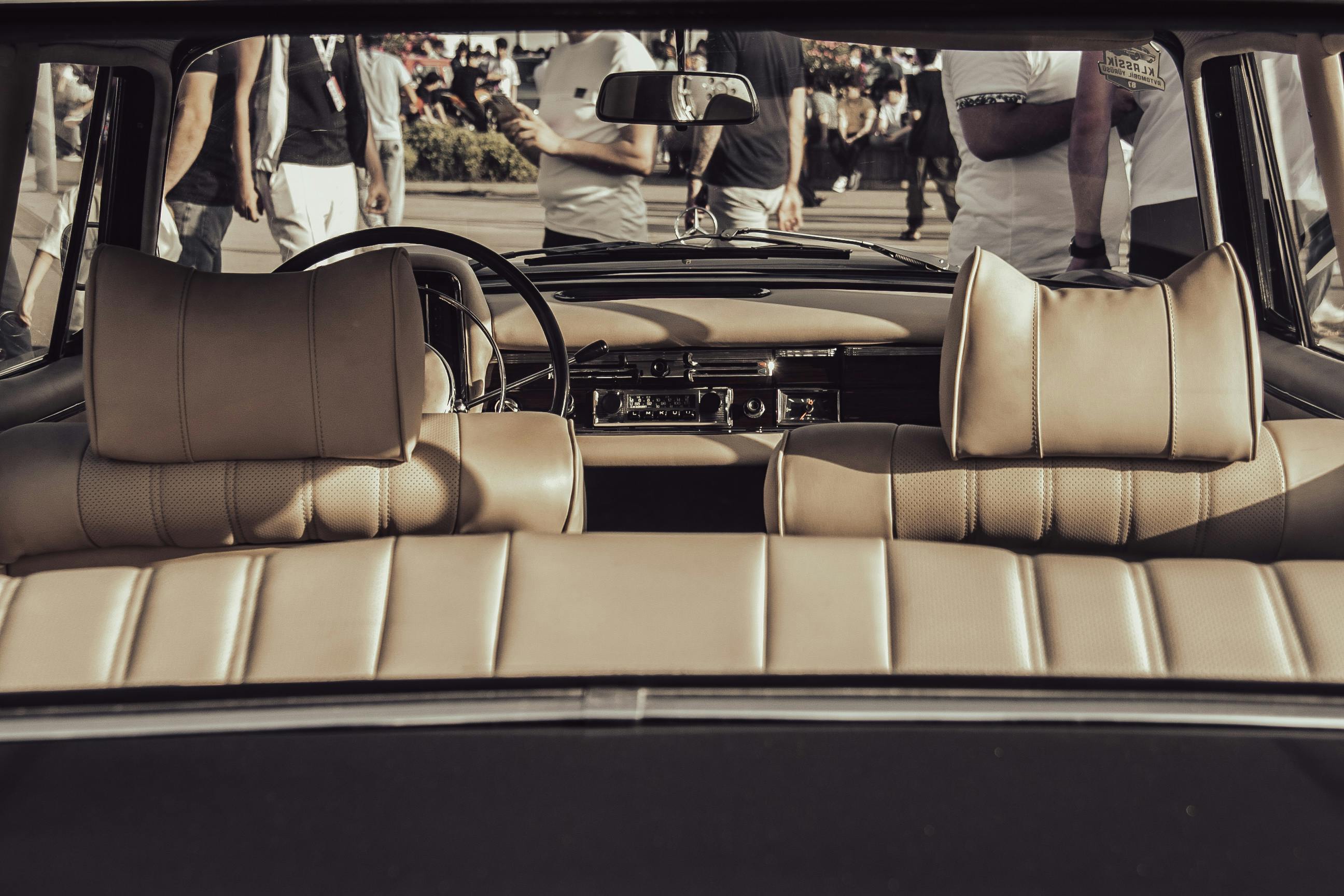 Black White Car Interior Grey · Free Stock Photo